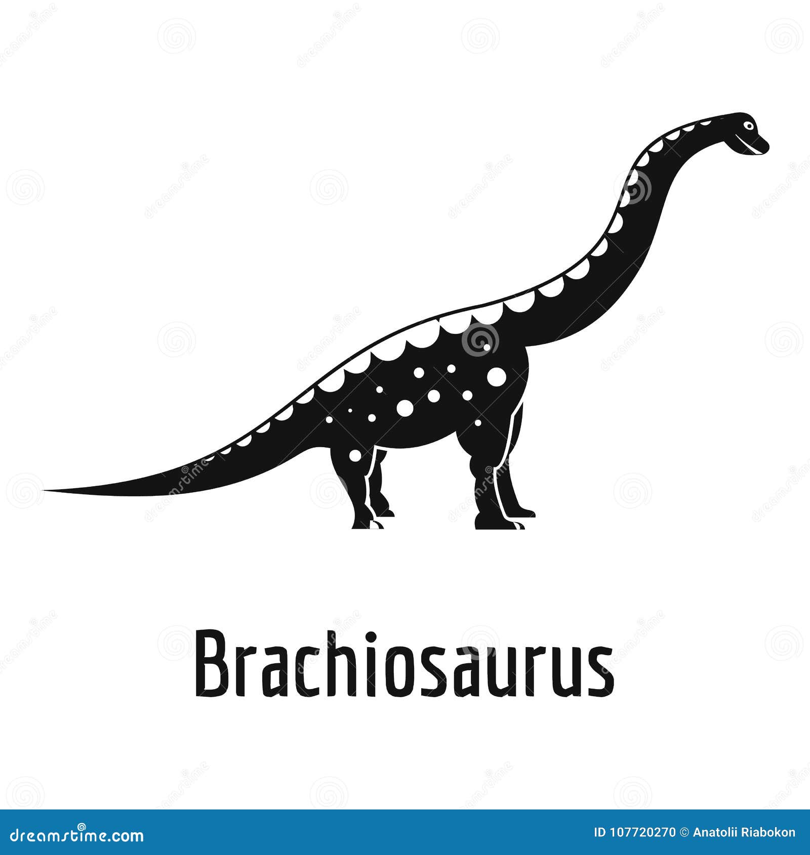 Brachiosaurus Icon, Simple Style. Stock Vector - Illustration of ...