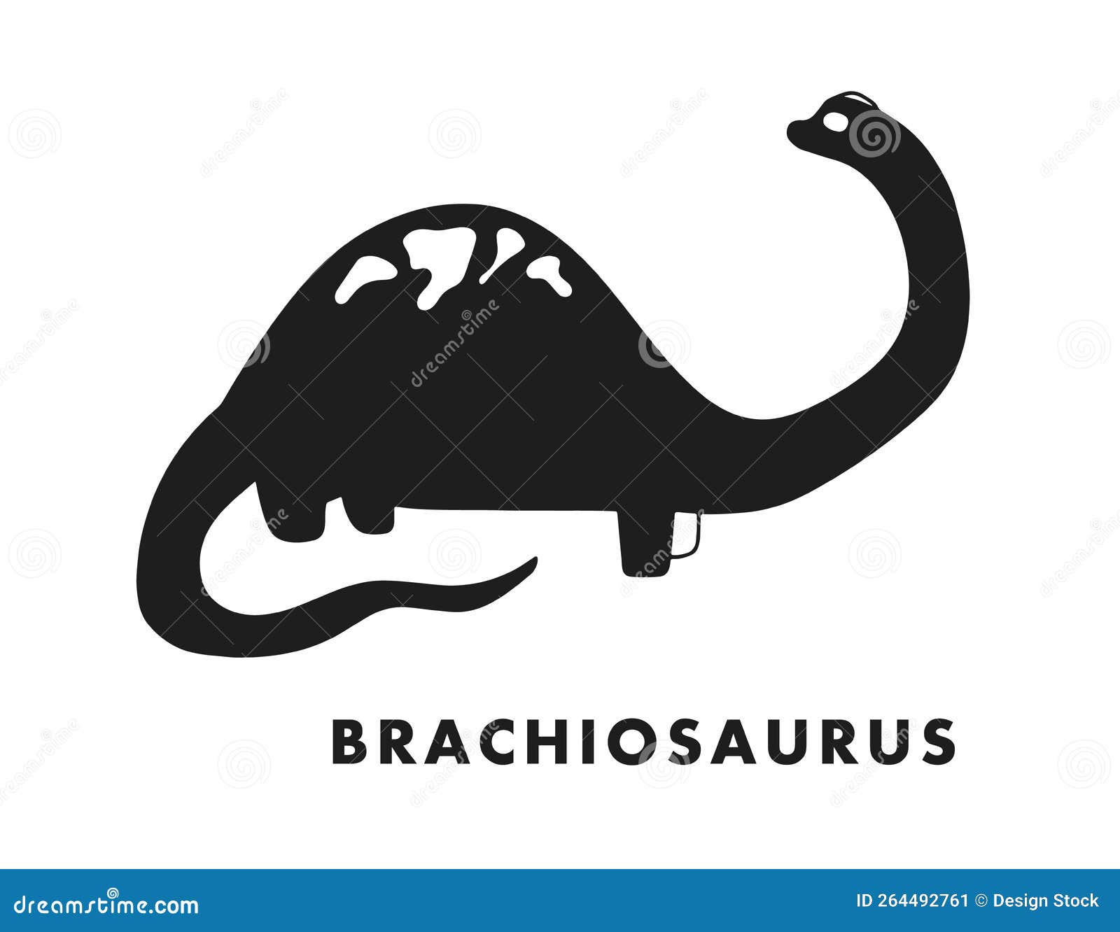 Brachiosaurus Isolated Vector Silhouettes Stock Illustration ...