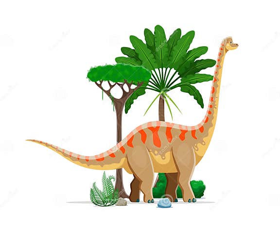 Brachiosaurus Prehistoric Dino Cartoon Character Stock Illustration ... Brachiosaurus Prehistoric Dino Cartoon Character Stock Illustration ...