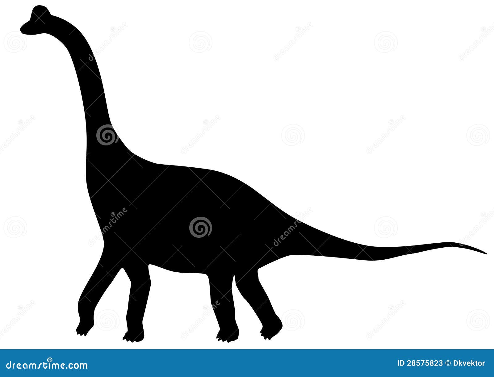 Brachiosaurus silhouette stock illustration. Illustration of giant ...