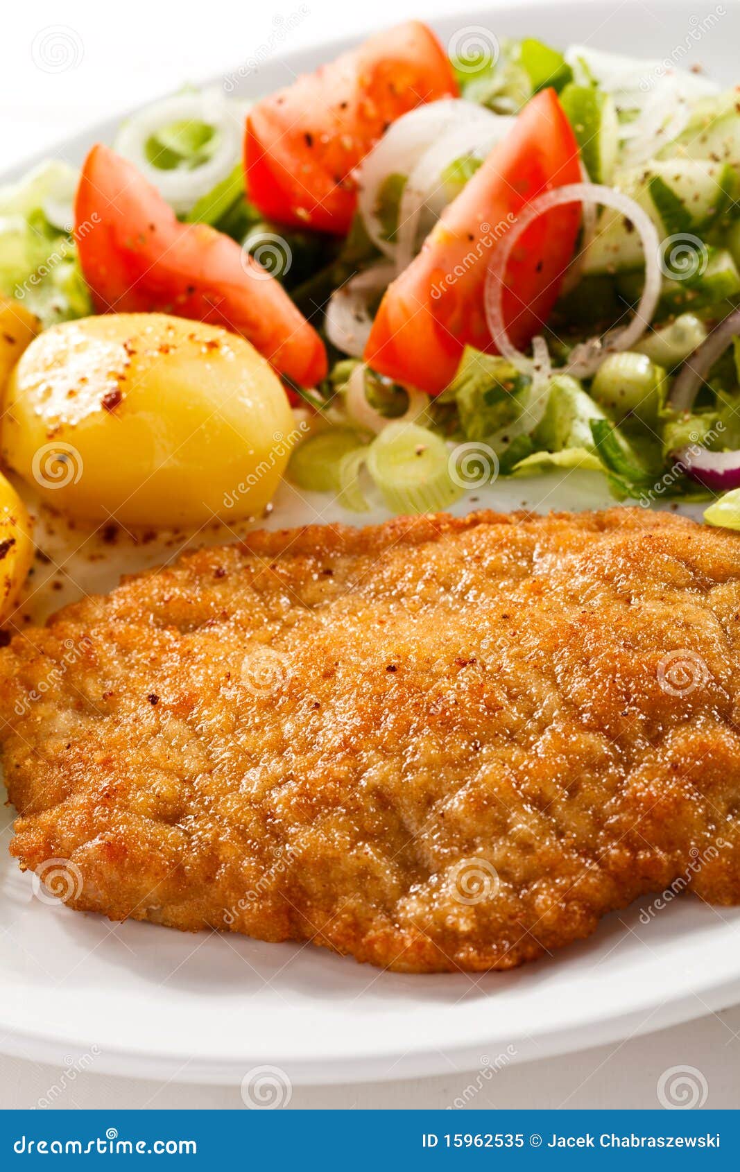 Braciola di maiale fritta immagine stock. Immagine di piastra - 15962535