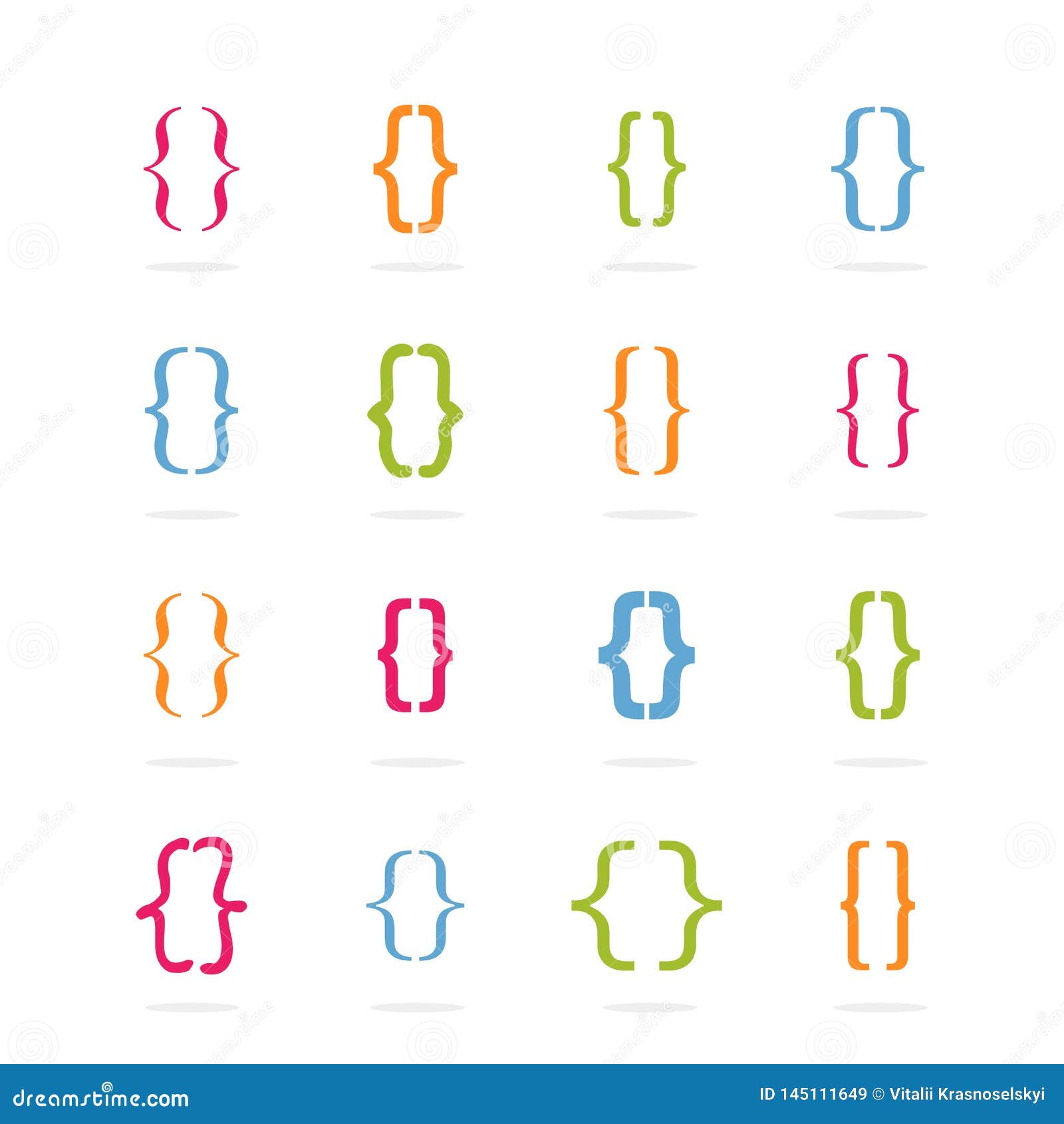 Bracket Curly. Shapes Of Parenthesis. Brace For Edit And Calligraphy ...