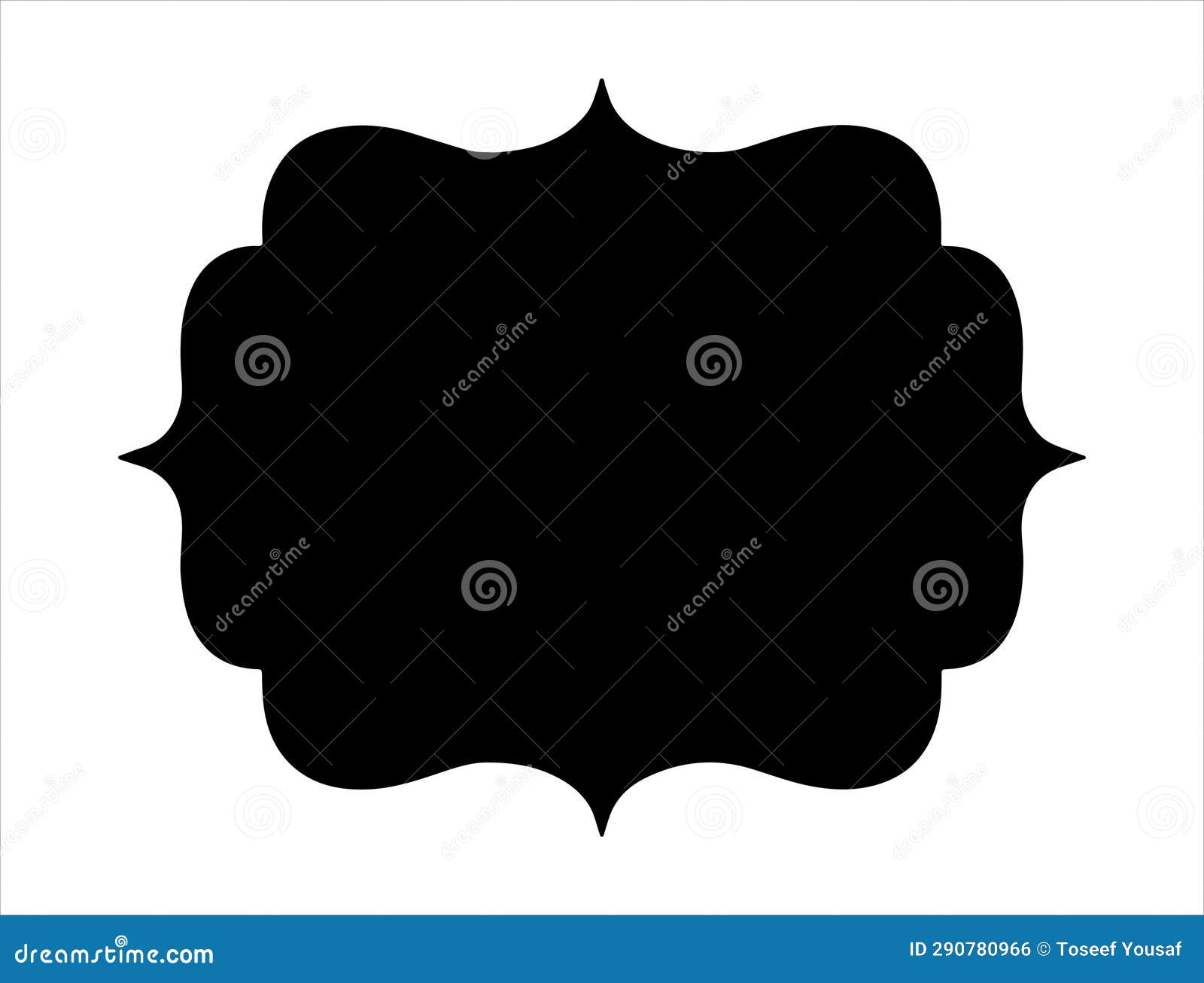 Bracket Frame Silhouette Vector Art White Background Stock Vector ...