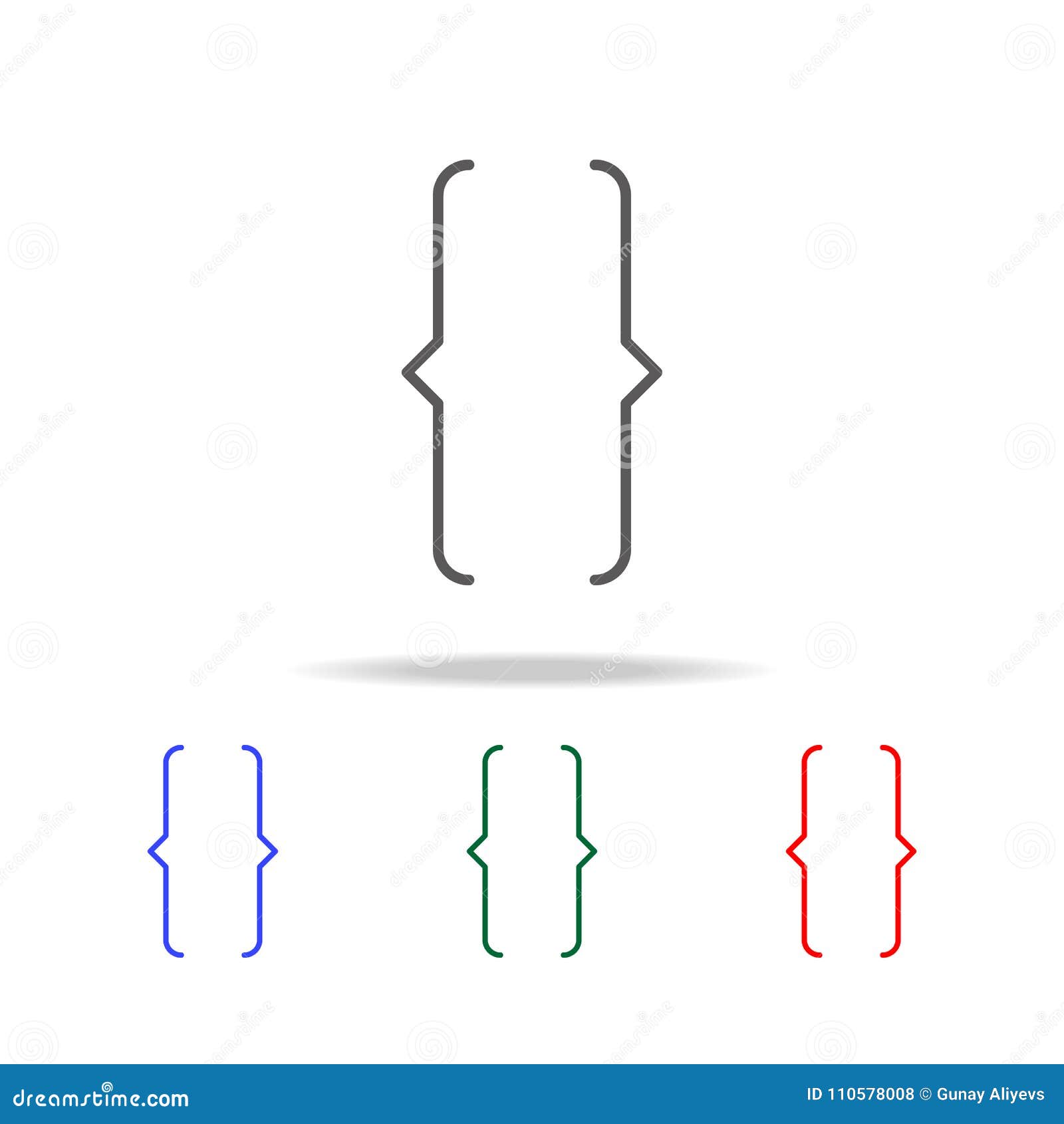 Bracket Icon. Elements in Multi Colored Icons for Mobile Concept and ...