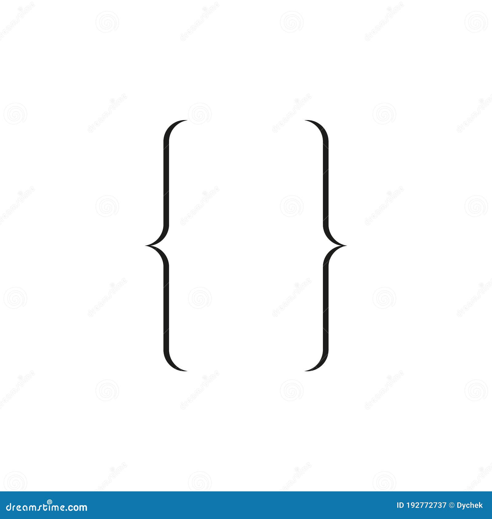 Bracket icon. Quote symbol stock vector. Illustration of modern - 192772737
