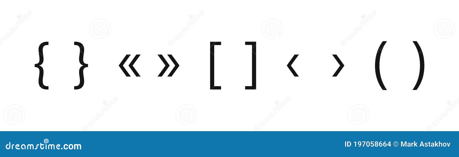 Bracket Brace Curly Symbol Cartoon Vector | CartoonDealer.com #126374733