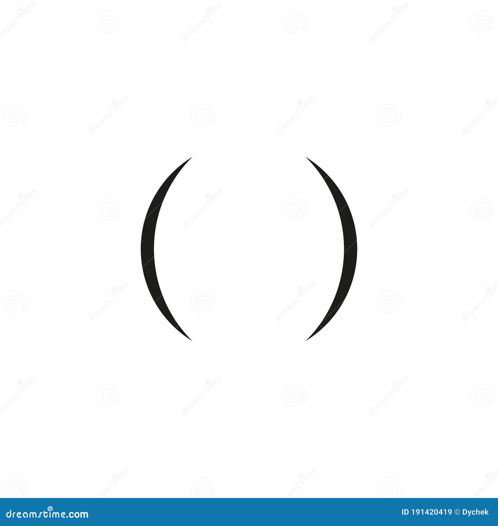 Bracket Icon. Simple Vector Illustration on a White Background Stock ...