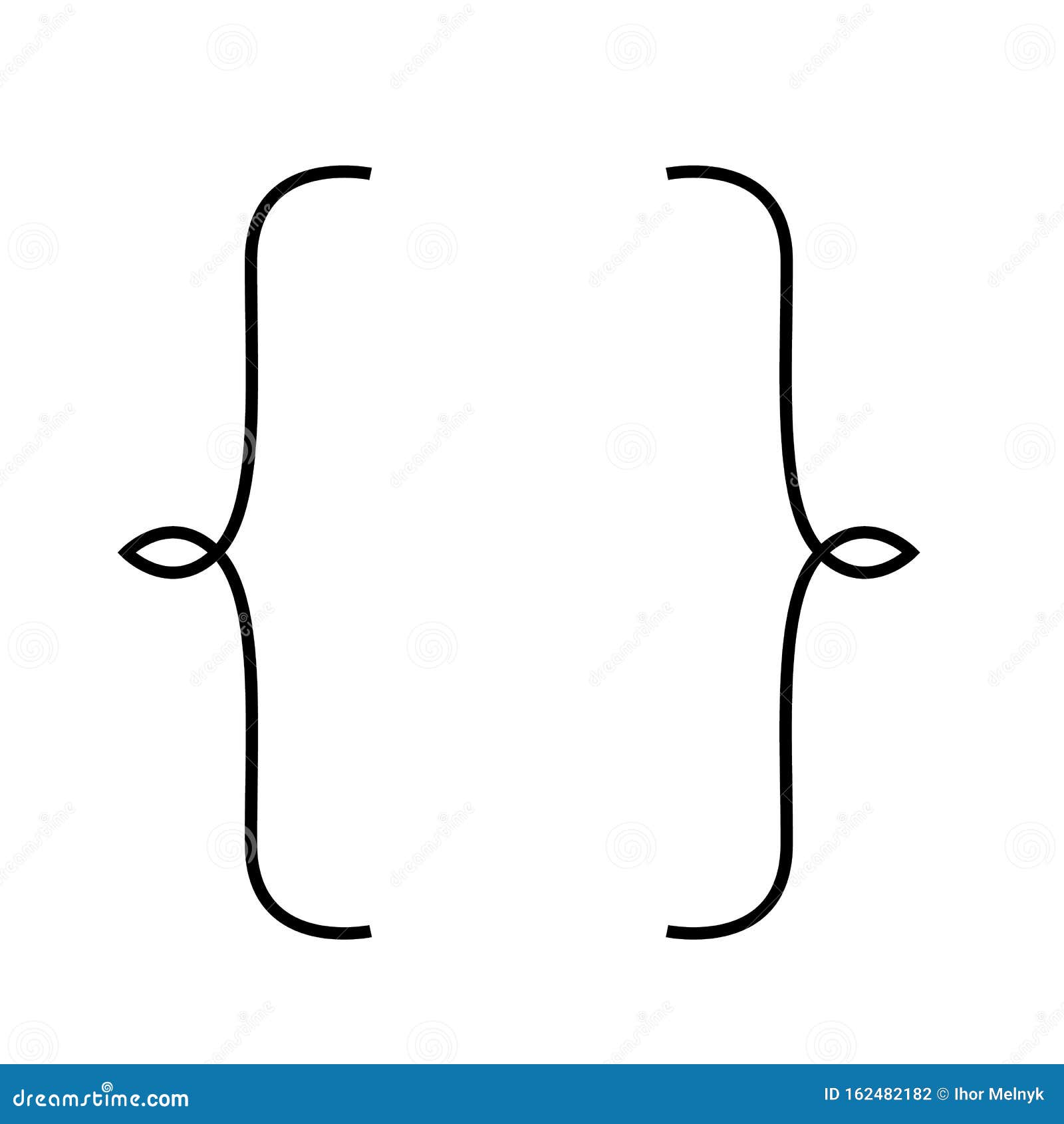 Bracket icon. Web stock vector. Illustration of flat - 162482182