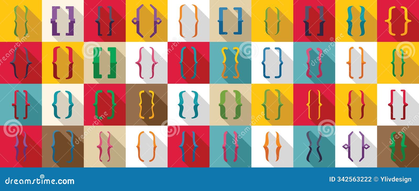 Bracket Parenthesis Icons Set. Different Types Of Brackets And ...