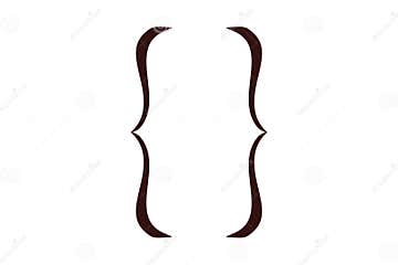 Bracket Parenthesis Vector. Linear Shape Icon for Text. Typographic ...
