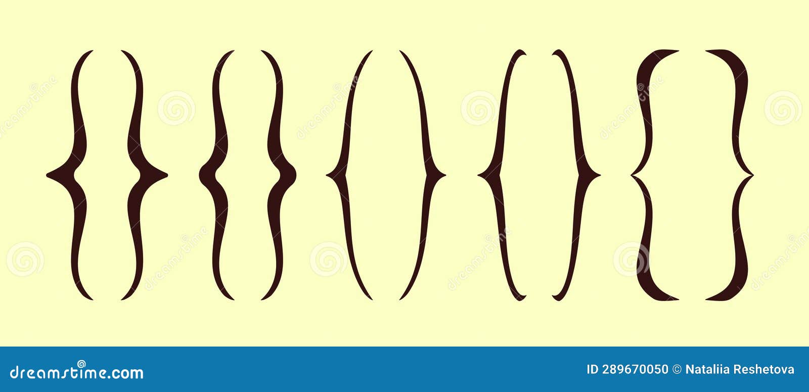 Bracket Parenthesis Vector. Linear Shape Icon for Text. Typographic ...