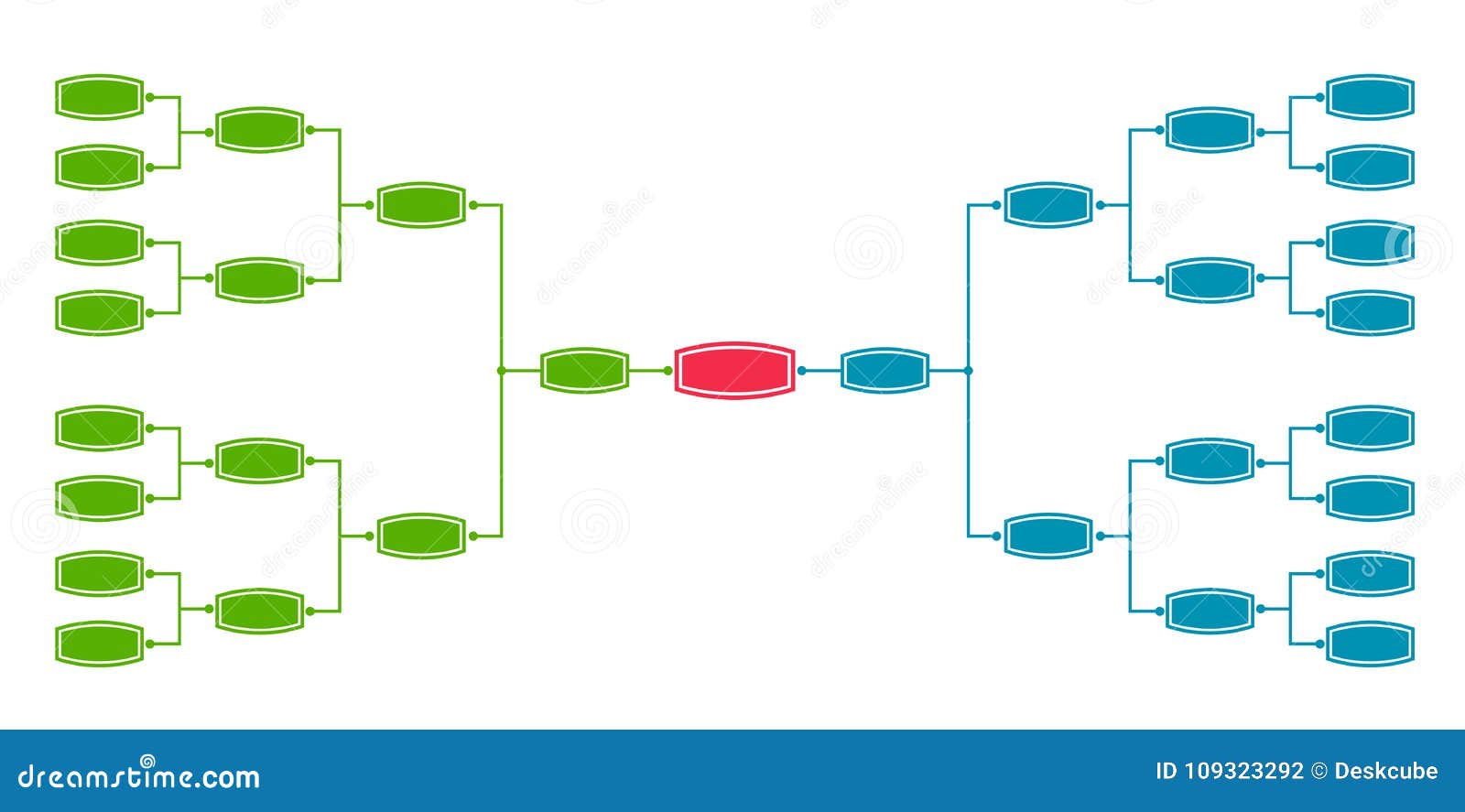 Bracket Tournament 16. Vector Illustration Stock Vector - Illustration ...