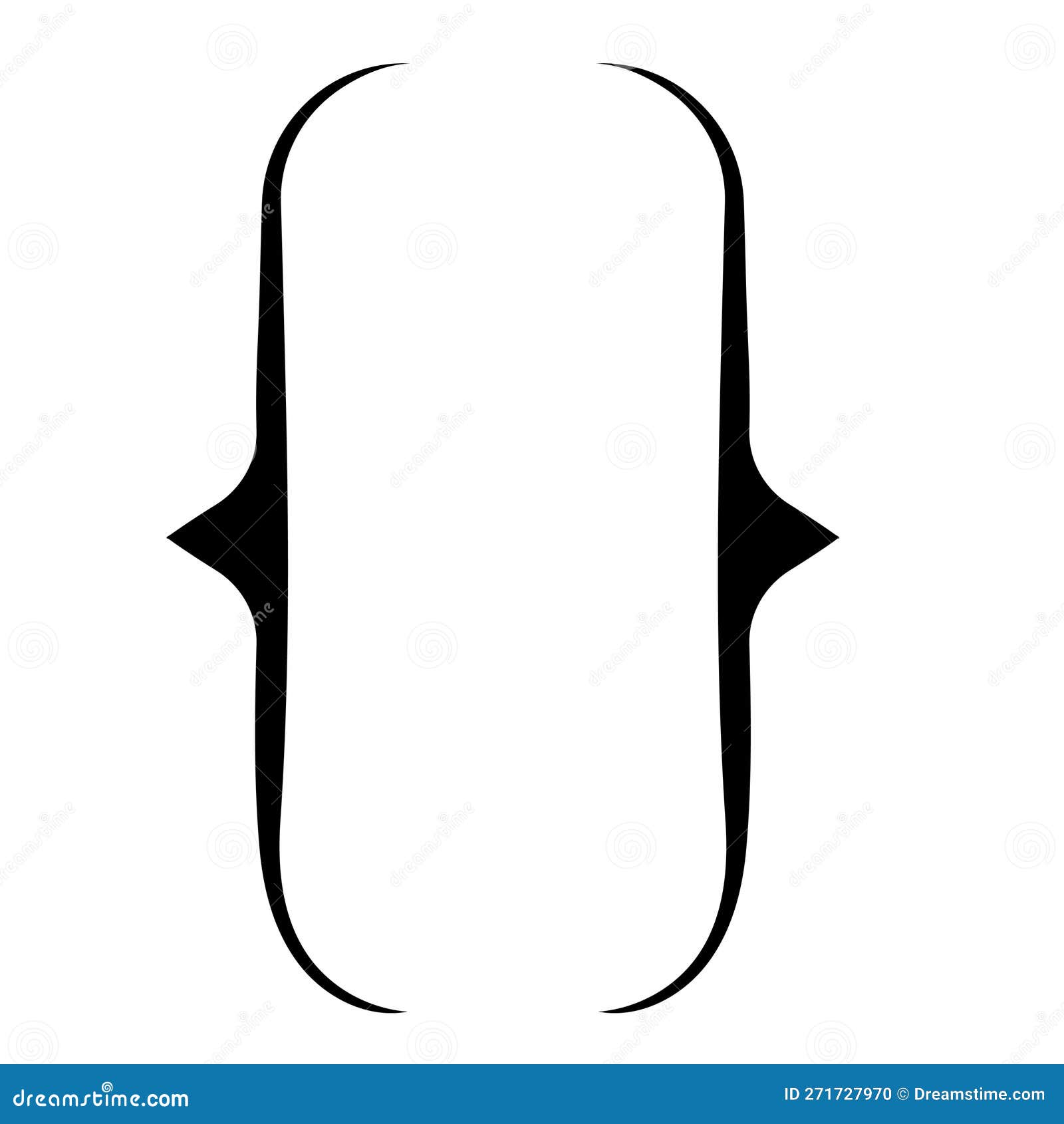 Bracket vector icon stock illustration. Illustration of website - 271727970