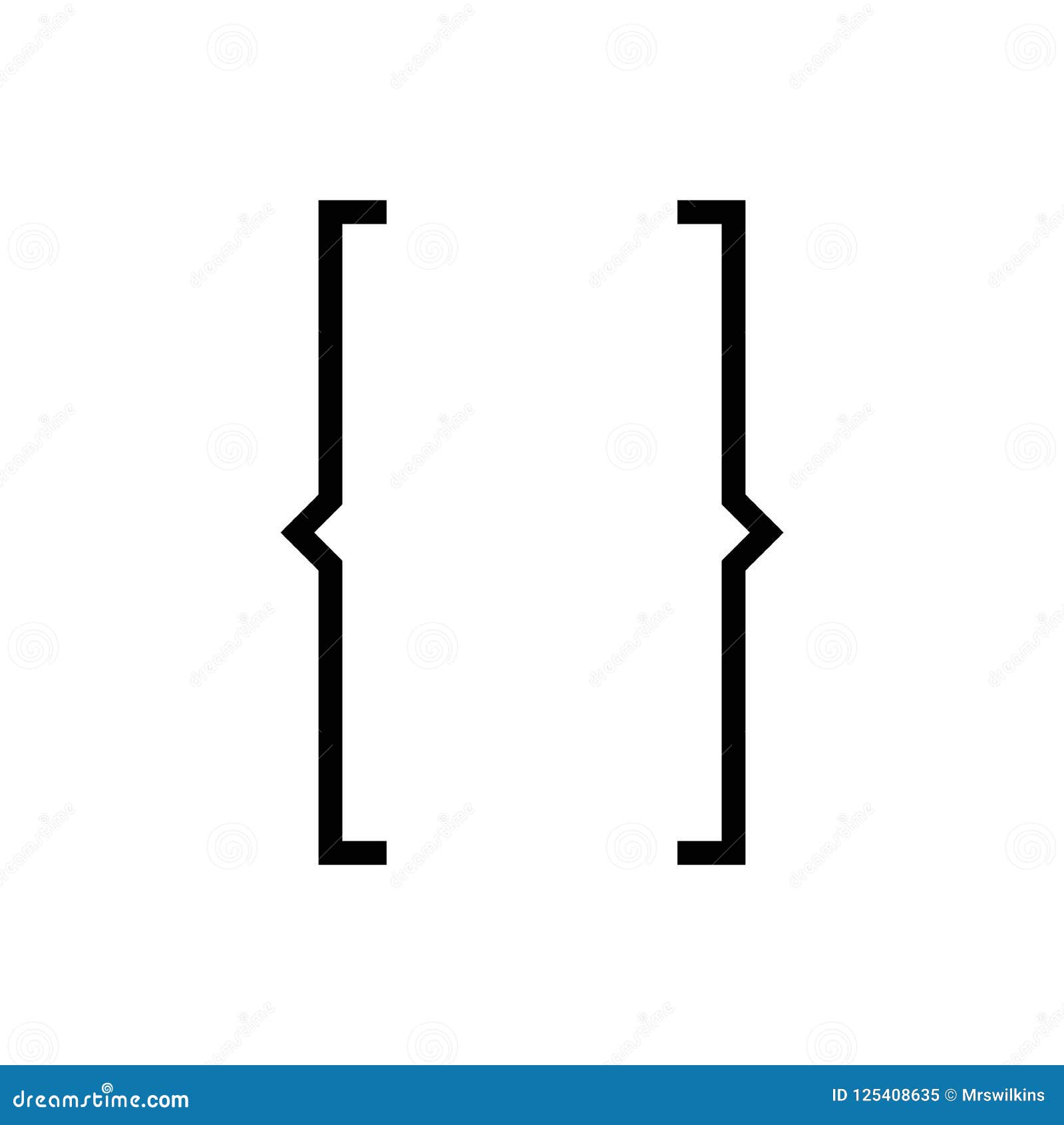 Bracket vector simple stock vector. Illustration of parenthesis - 125408635