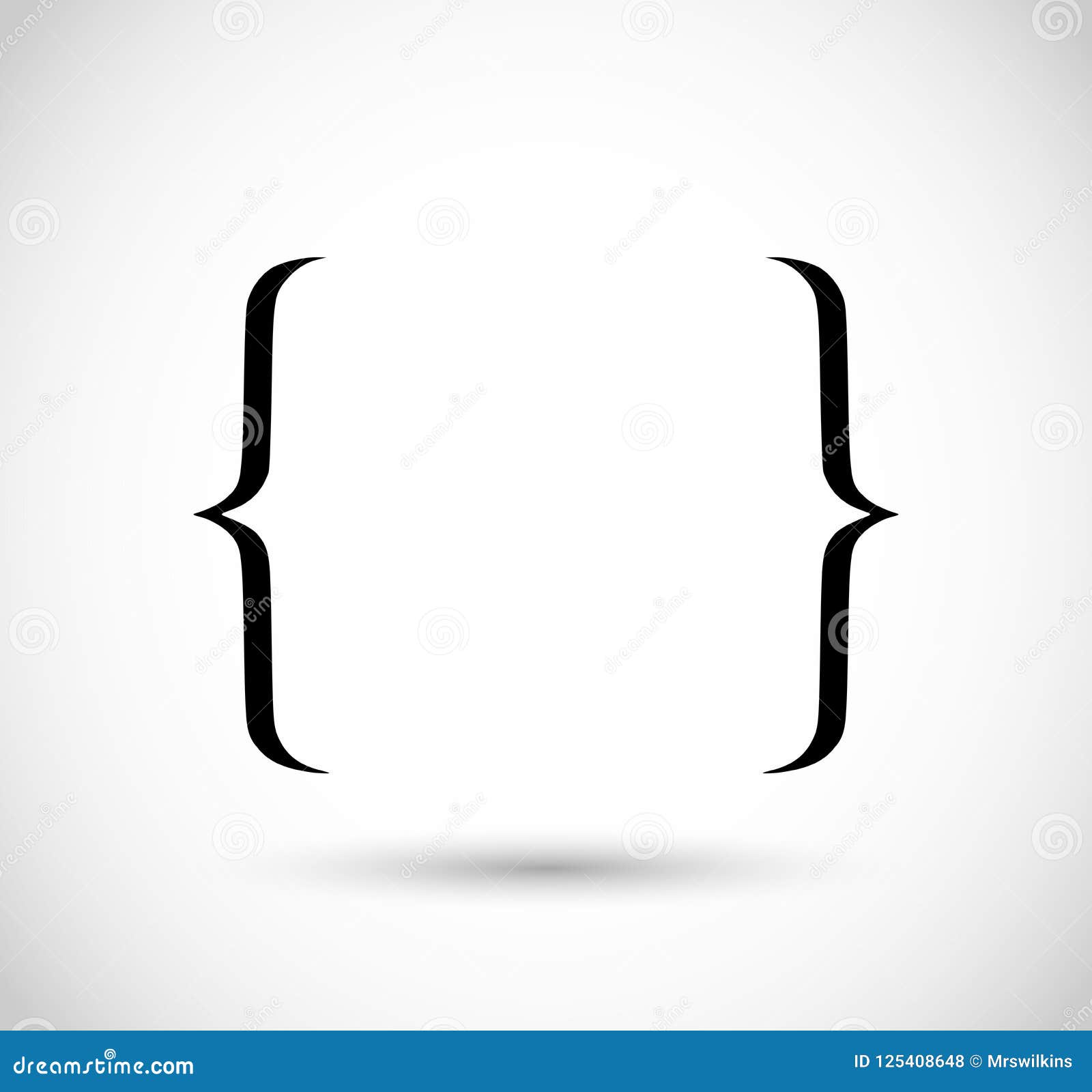 Bracket vector simple stock vector. Illustration of parenthesis - 125408648