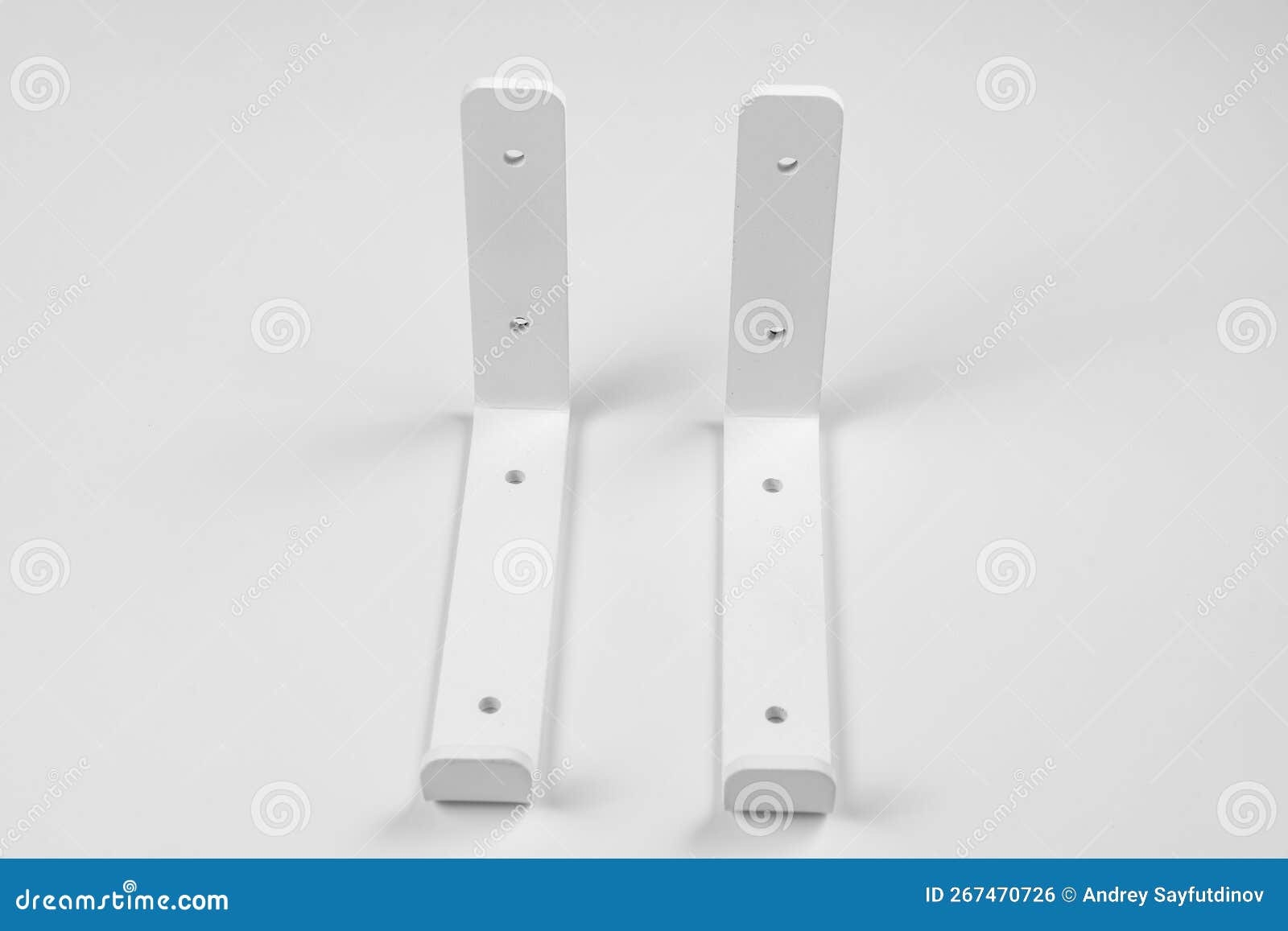 Bracket on a White Background. Support Part for Mounting Shelves. Stock ...