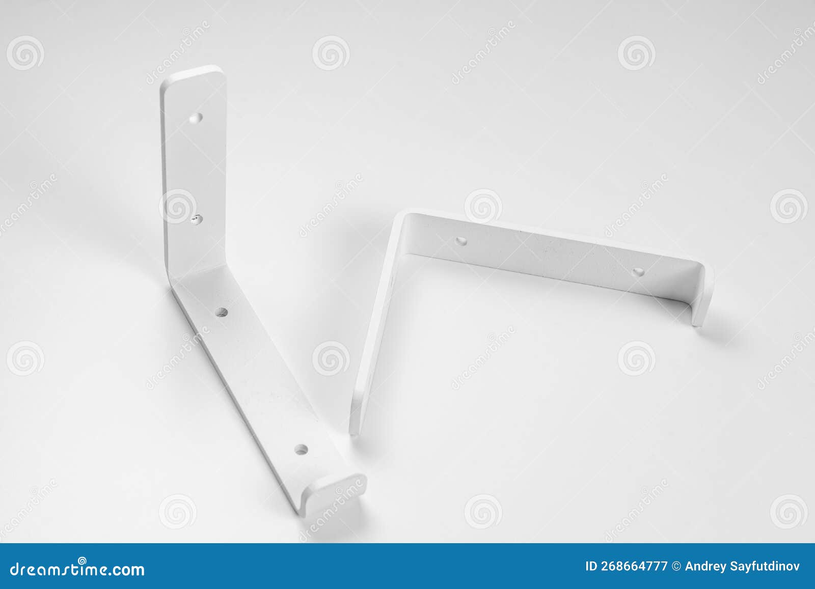 Bracket on a White Background. Support Part for Mounting Shelves. Stock ...