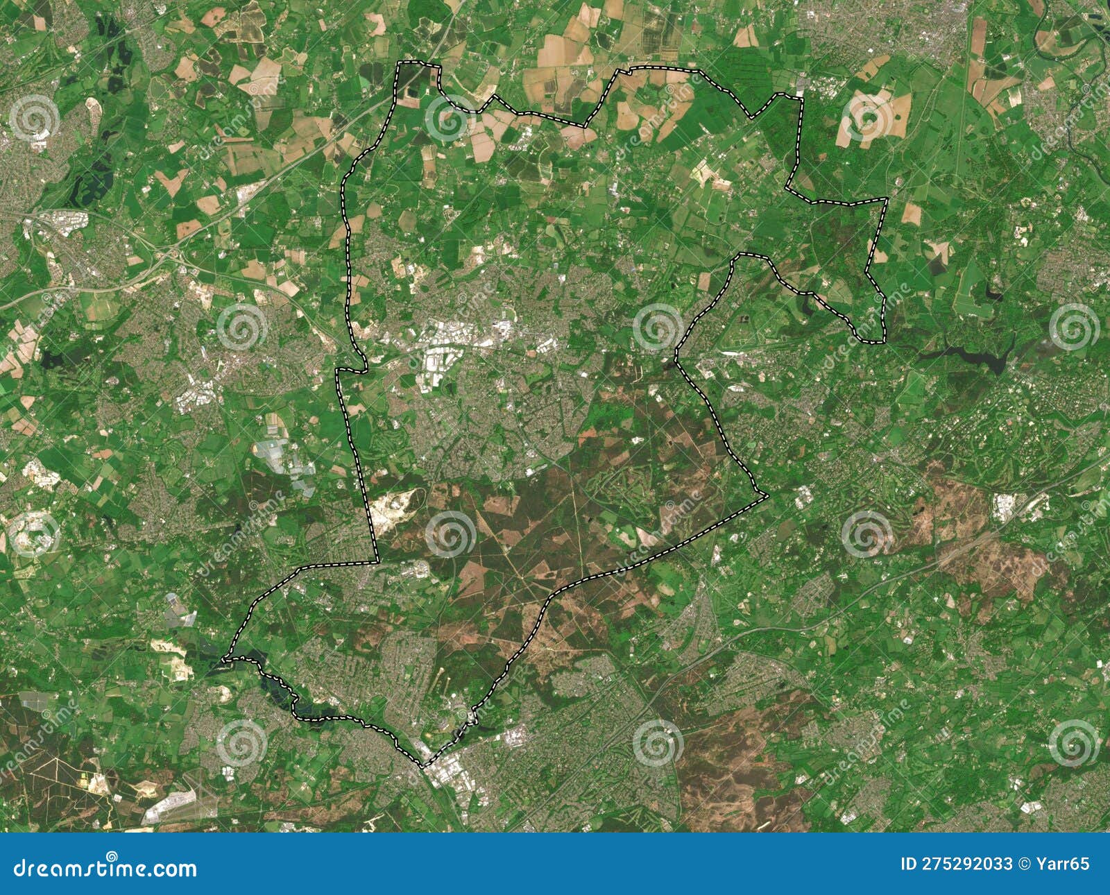 Bracknell Forest, England - Great Britain. Low-res Satellite. No Stock ...