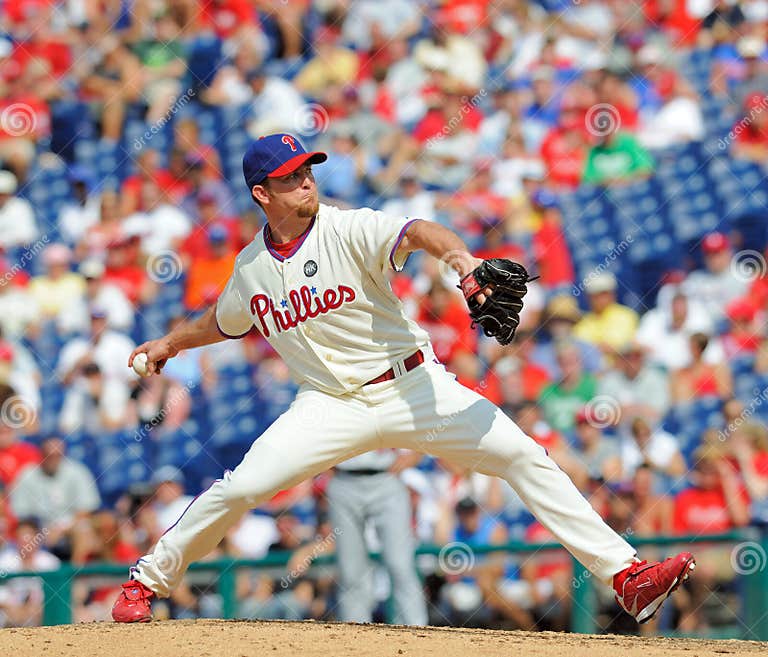 Brad Lidge - Phillies Relief Pitcher Editorial Image - Image of uniform ...