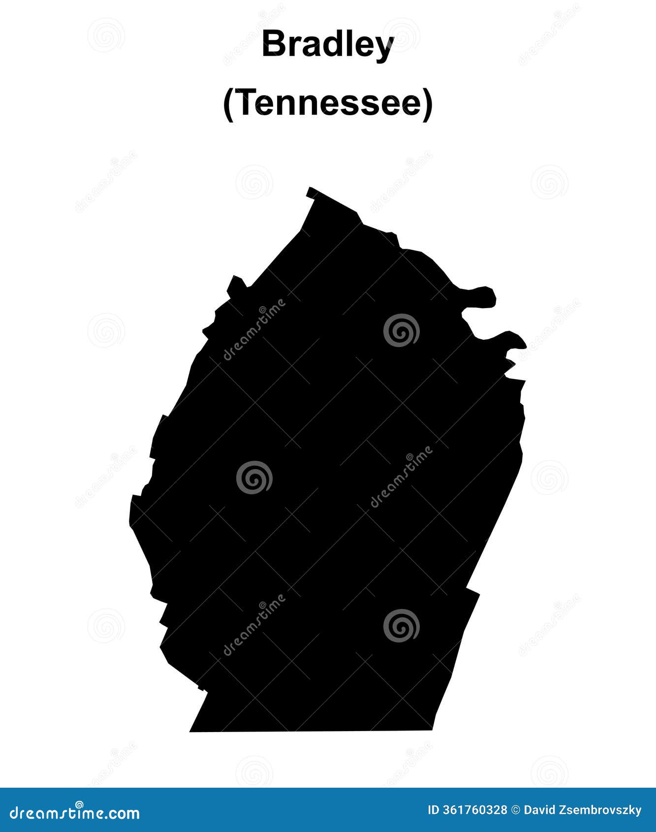 Bradley Outline Map Vector Illustration | CartoonDealer.com #361760328