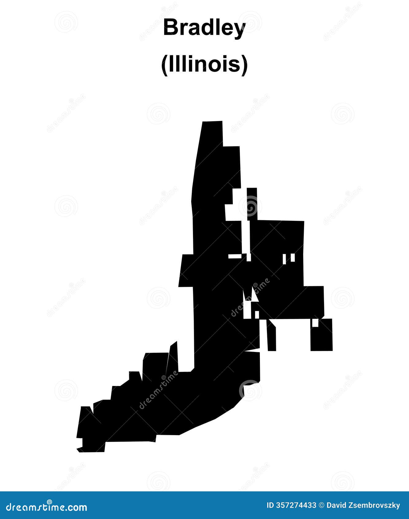 Bradley Outline Map Vector Illustration | CartoonDealer.com #361760328