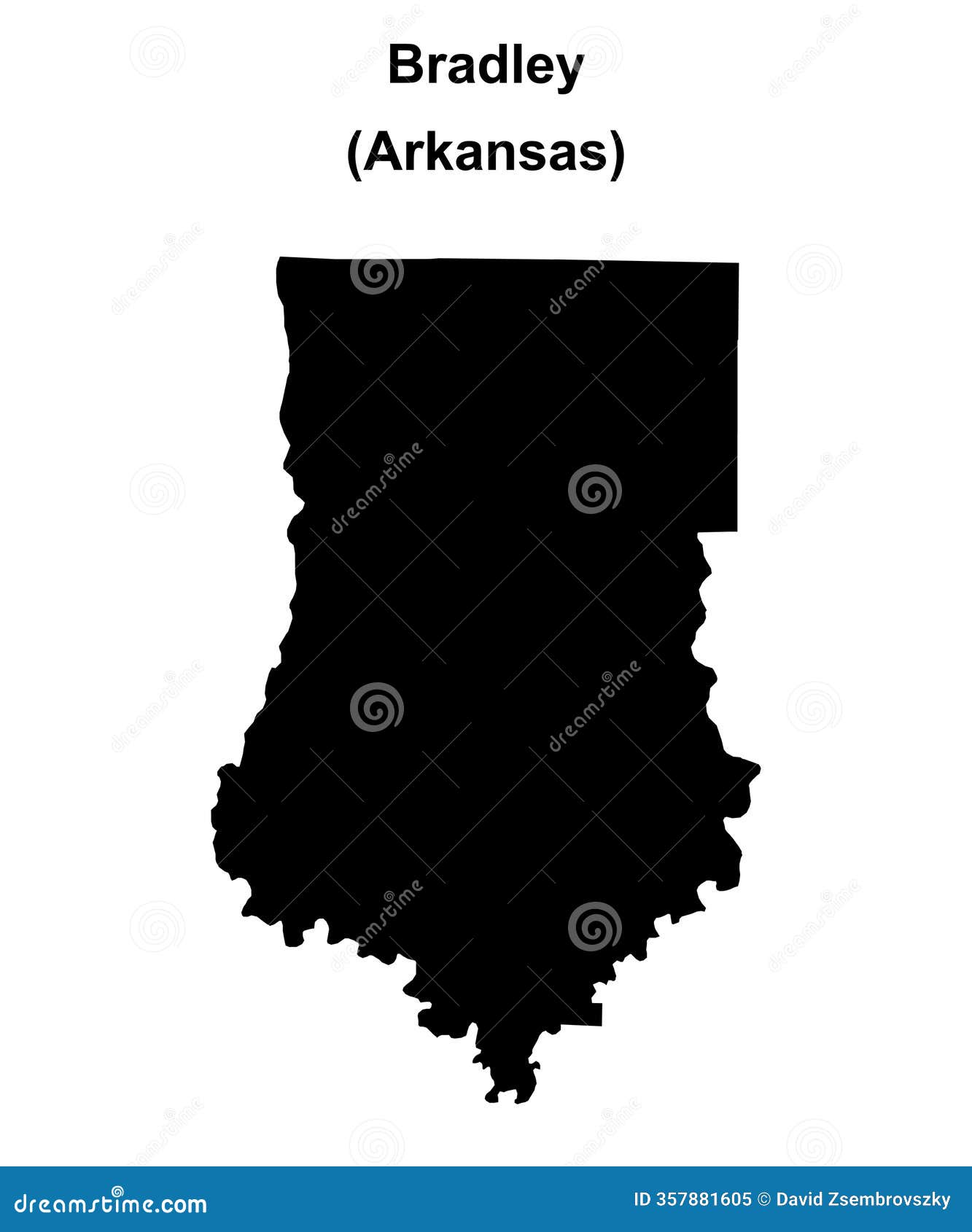 Bradley Outline Map Vector Illustration | CartoonDealer.com #361760328