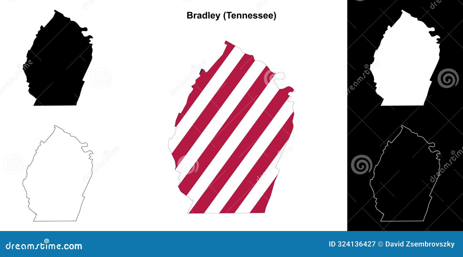 Bradley Outline Map Vector Illustration | CartoonDealer.com #361760328