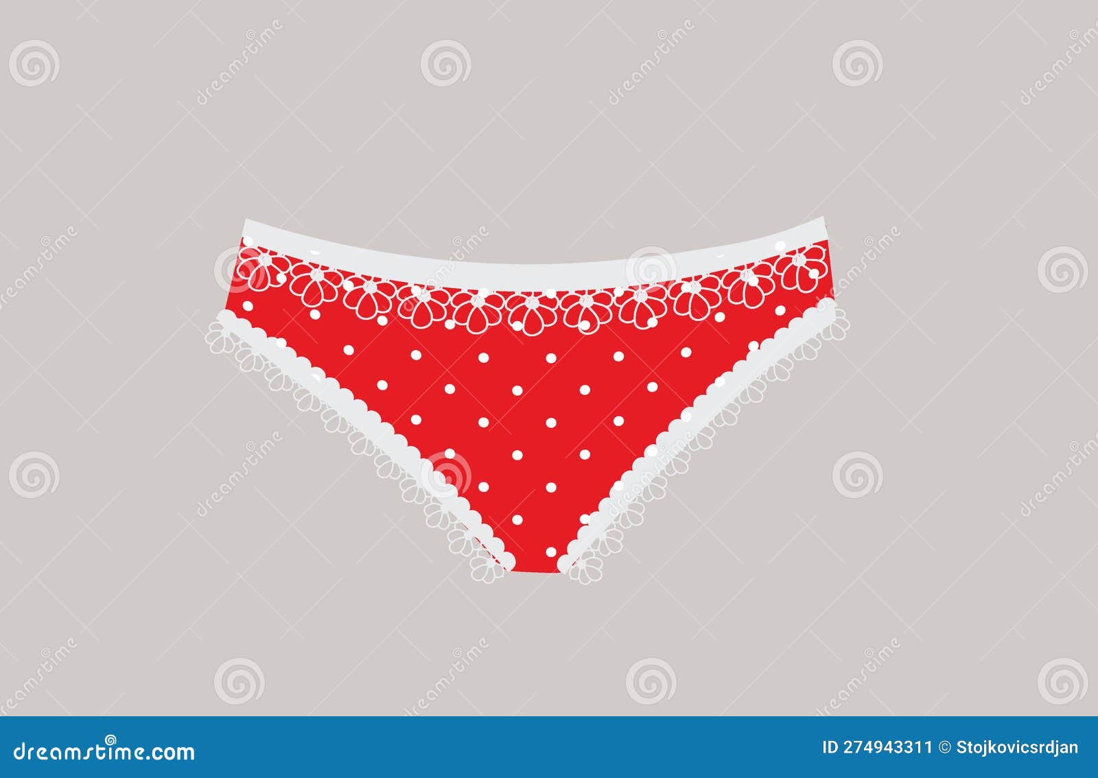Bragas De Mujeres De Encaje Rojo Ilustración del Vector - Ilustración ...
