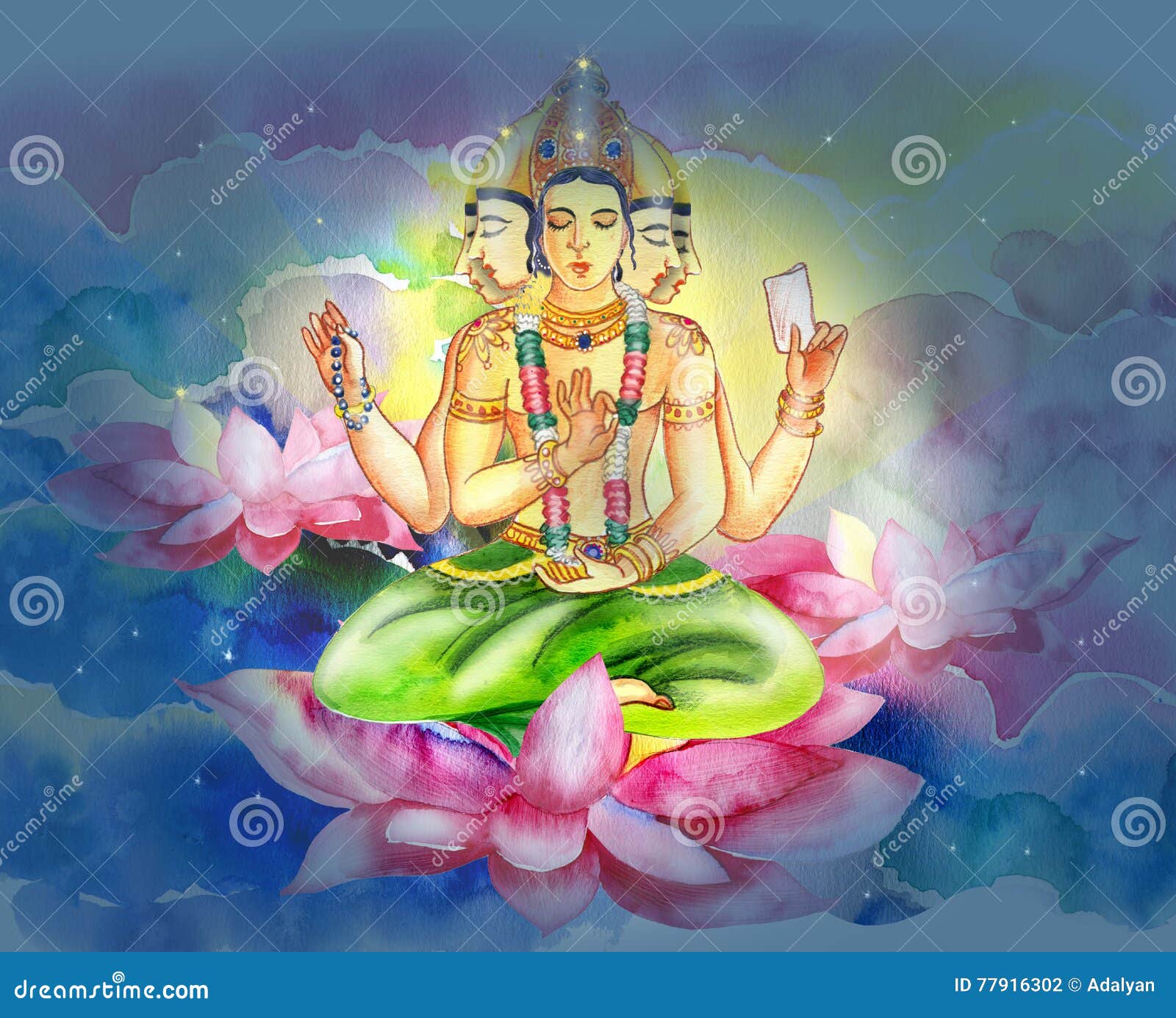 Brahma stock illustration. Illustration of paper, blue - 77916302