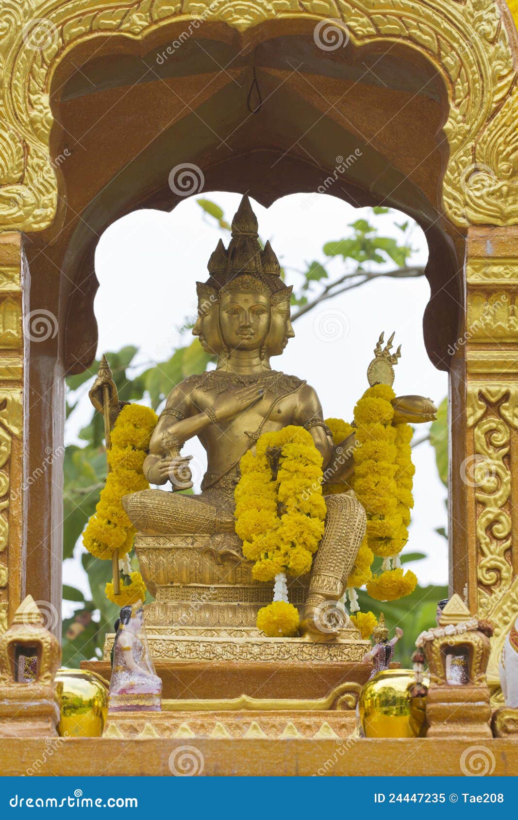 Brahma Statue stock image. Image of background, buddhism - 24447235
