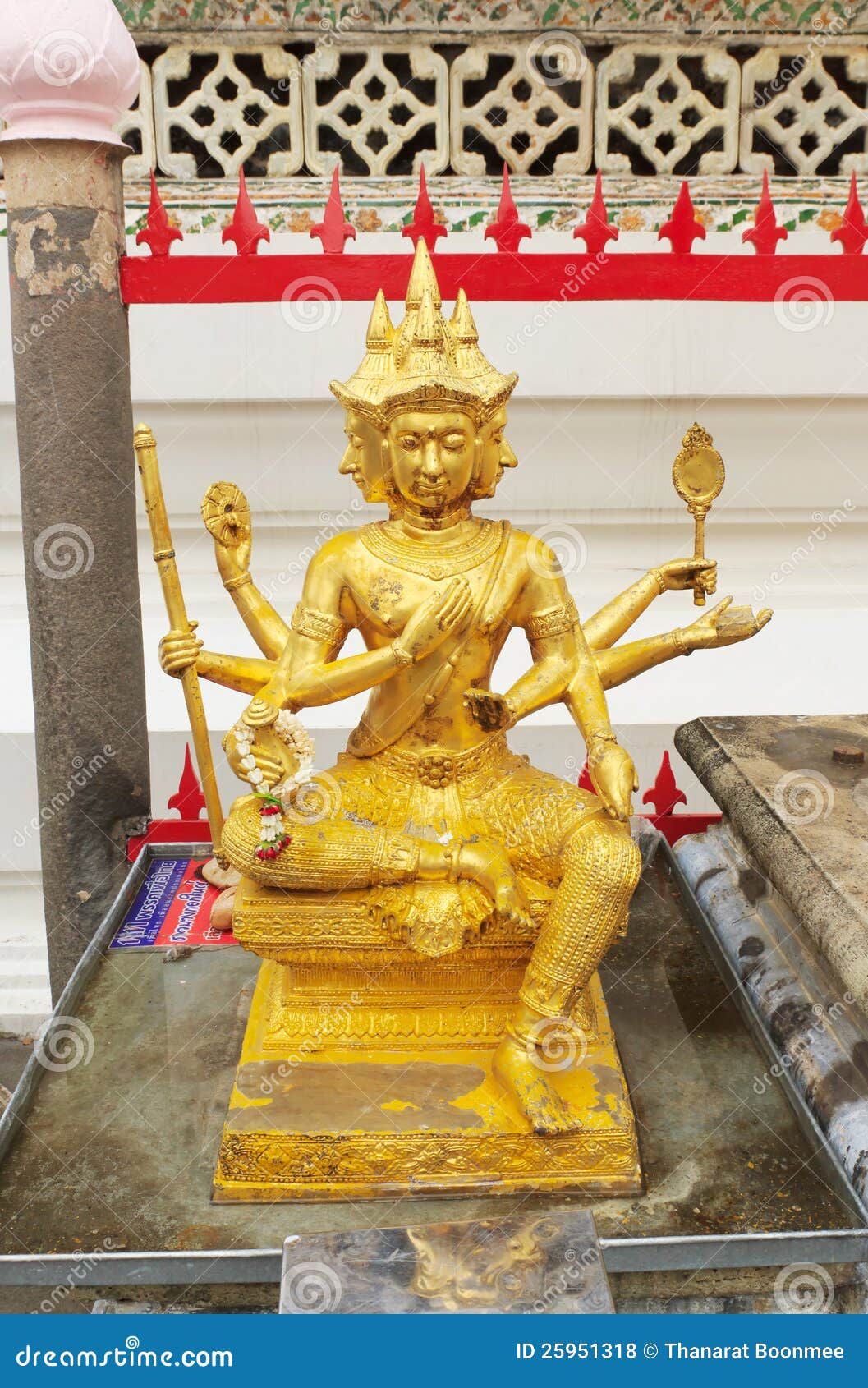 Brahma Statue In The Public Forest Temple. Brahma Is A Creator God In ...