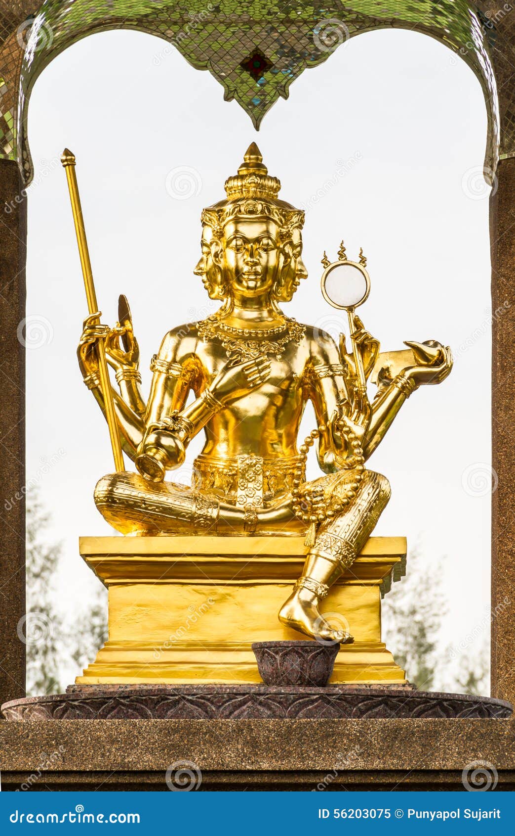 Brahma statue-2 stock image. Image of statue, beautiful - 56203075