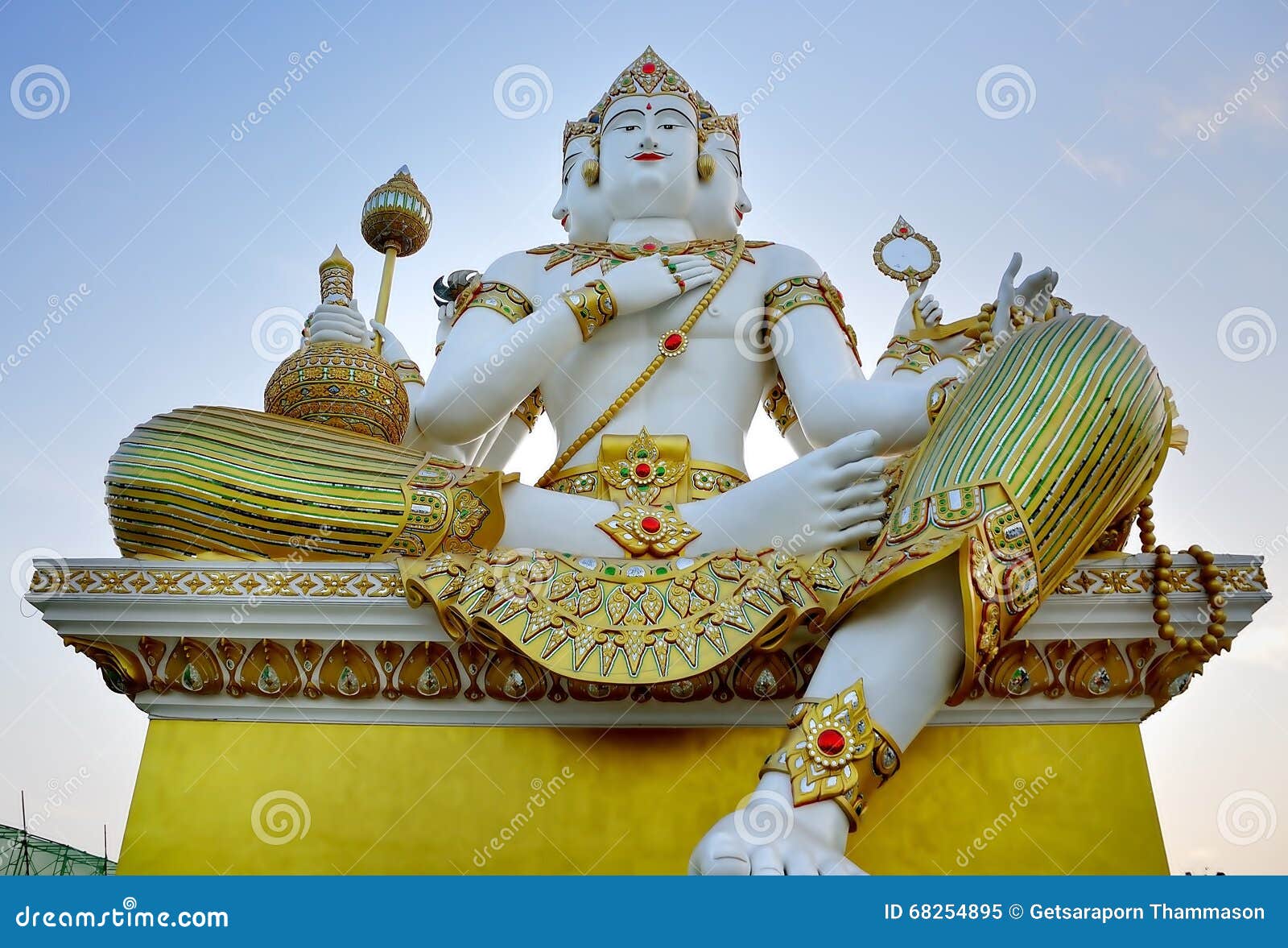 Brahma Statue Lord of Hidu Indian Culture Stock Image - Image of ...