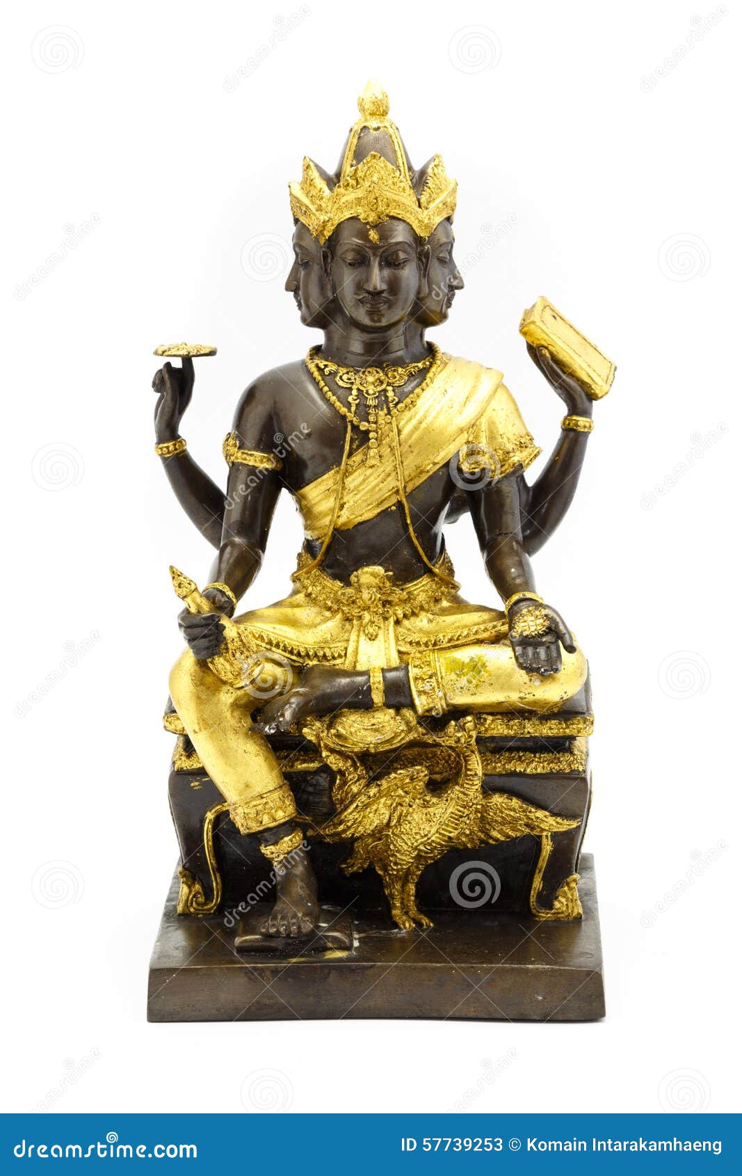 Brahma Statue Lord Of Hidu Indian Culture Royalty-Free Stock ...