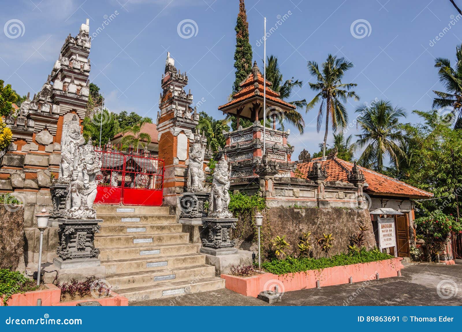 Brahma Vihara Arama Temple in Bali Stock Image - Image of flowers ...