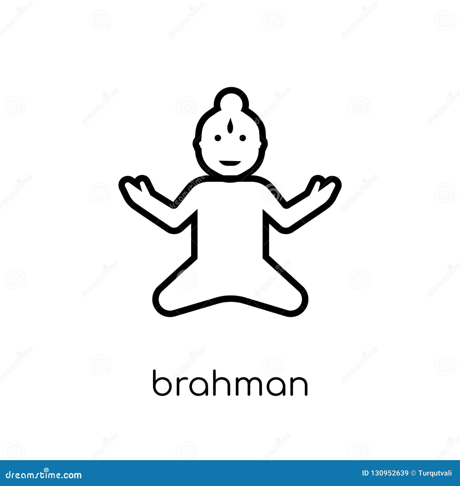 Brahman Bull Standing Side View Continuous Line Drawing Black And White ...