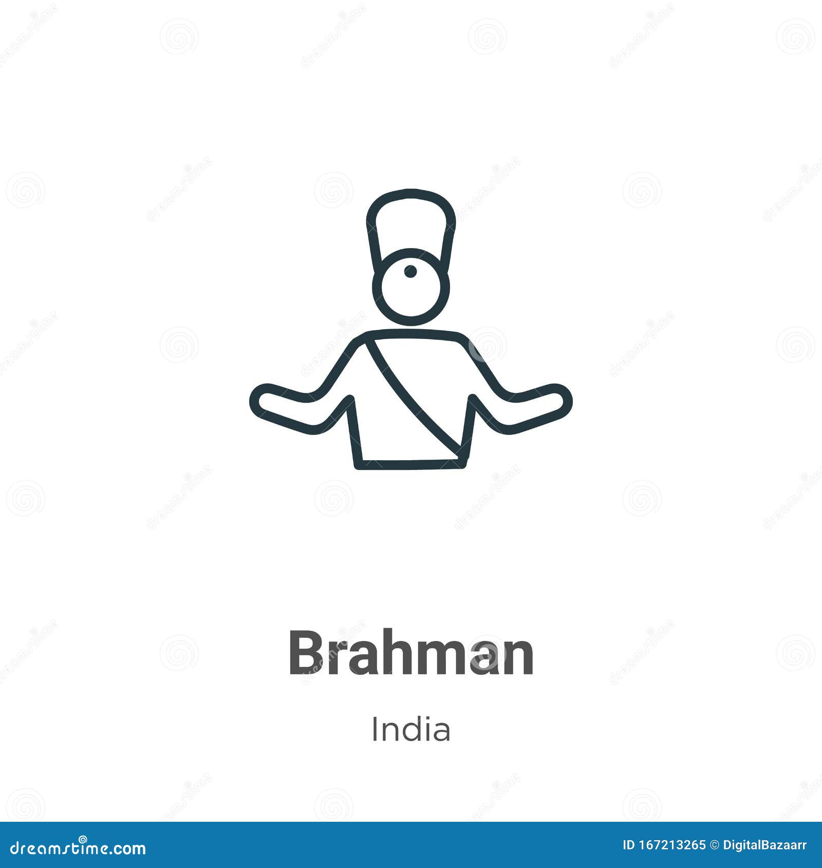 Brahman Isolated Icon. Simple Element Illustration From India Concept ...