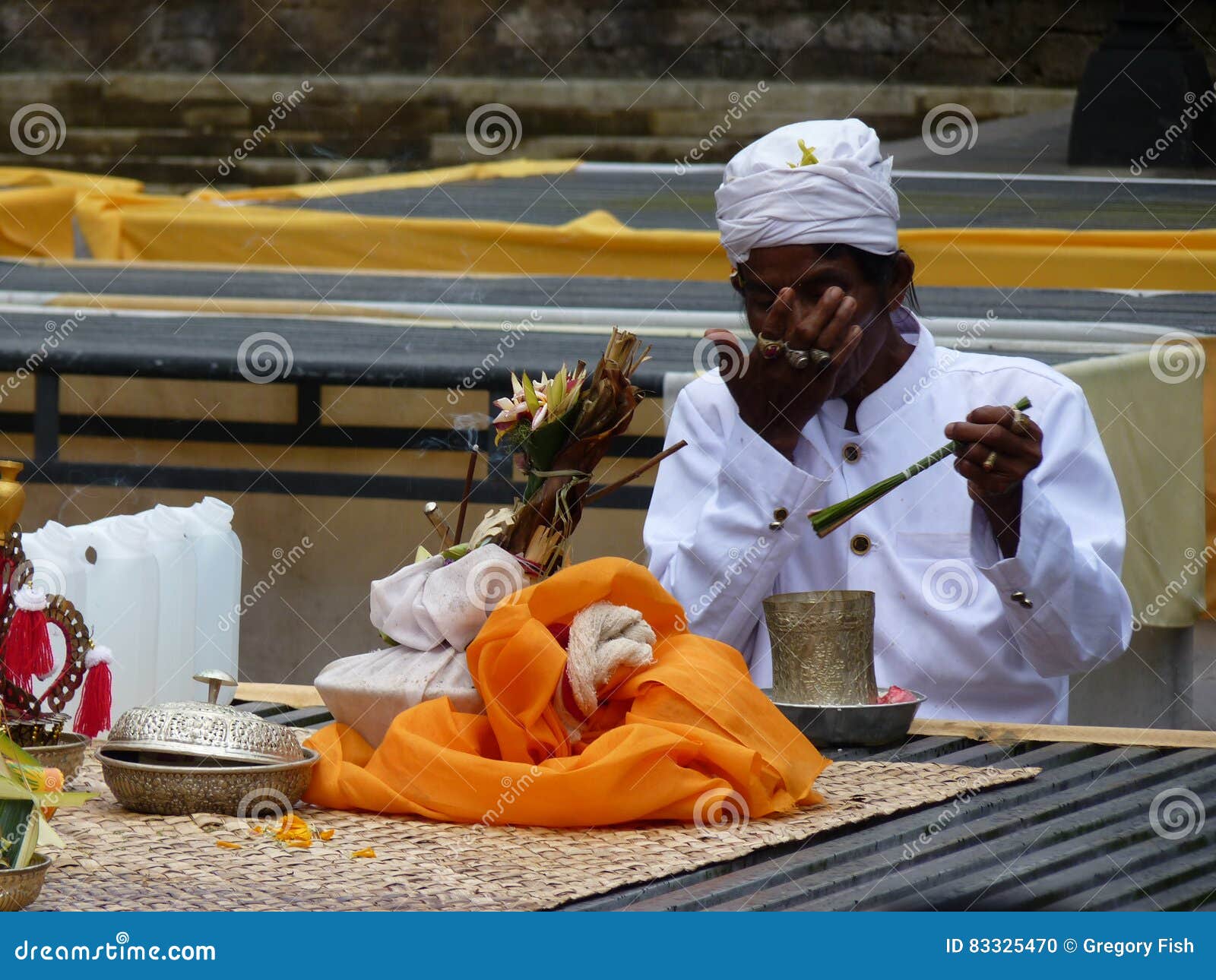 Brahmin during the Hindu Ceremony in Bali. Editorial Image - Image of ...
