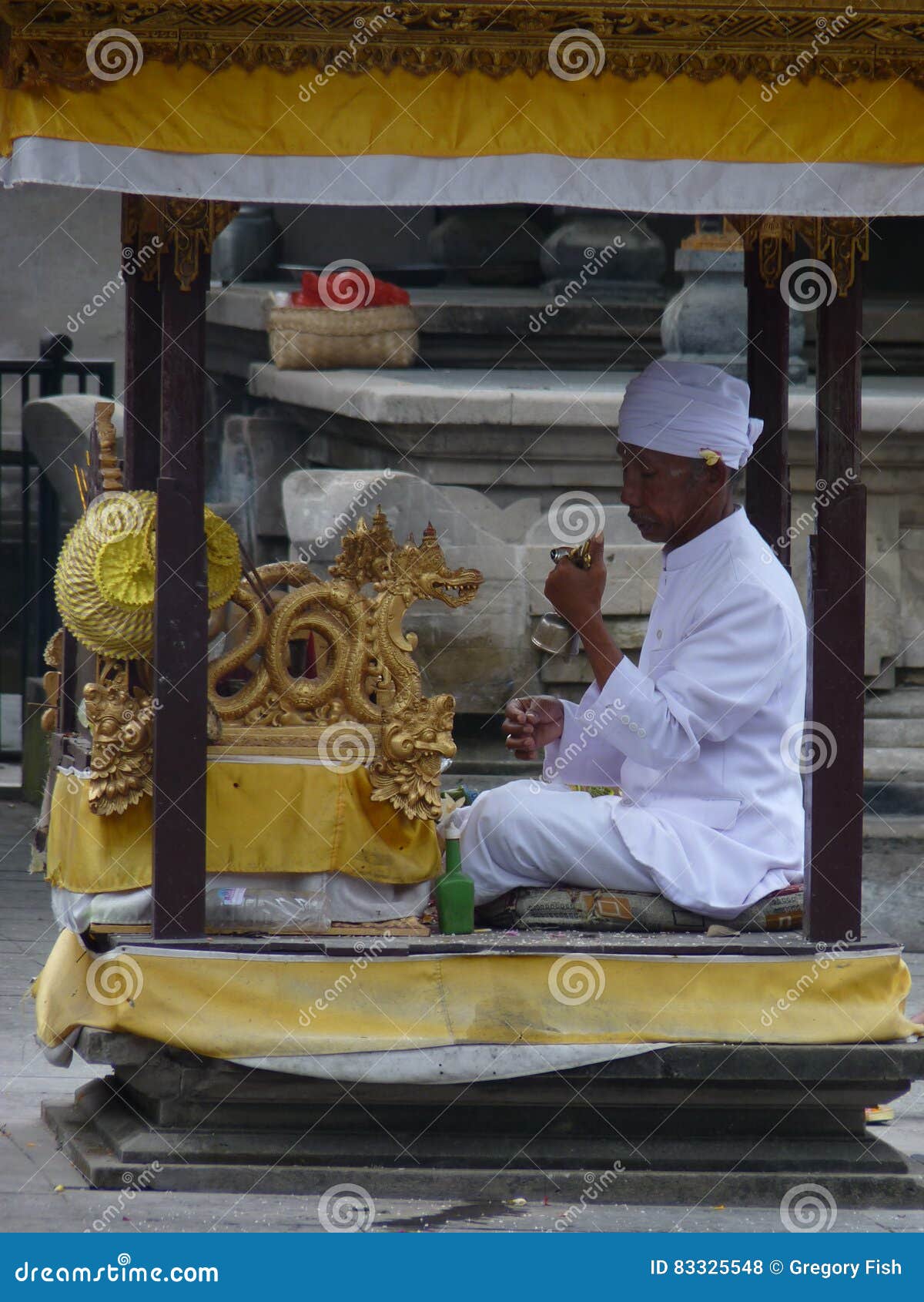 Brahmin during the Hindu Ceremony in Bali. Editorial Stock Photo ...