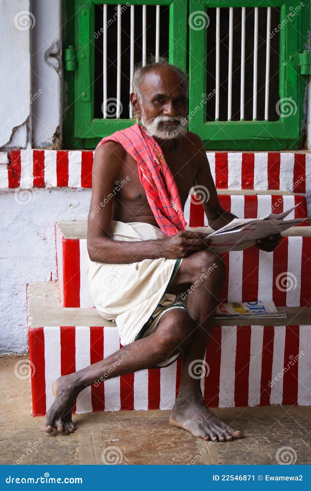Brahmin Smiling in a Traditional Outfit Editorial Photo - Image of ...