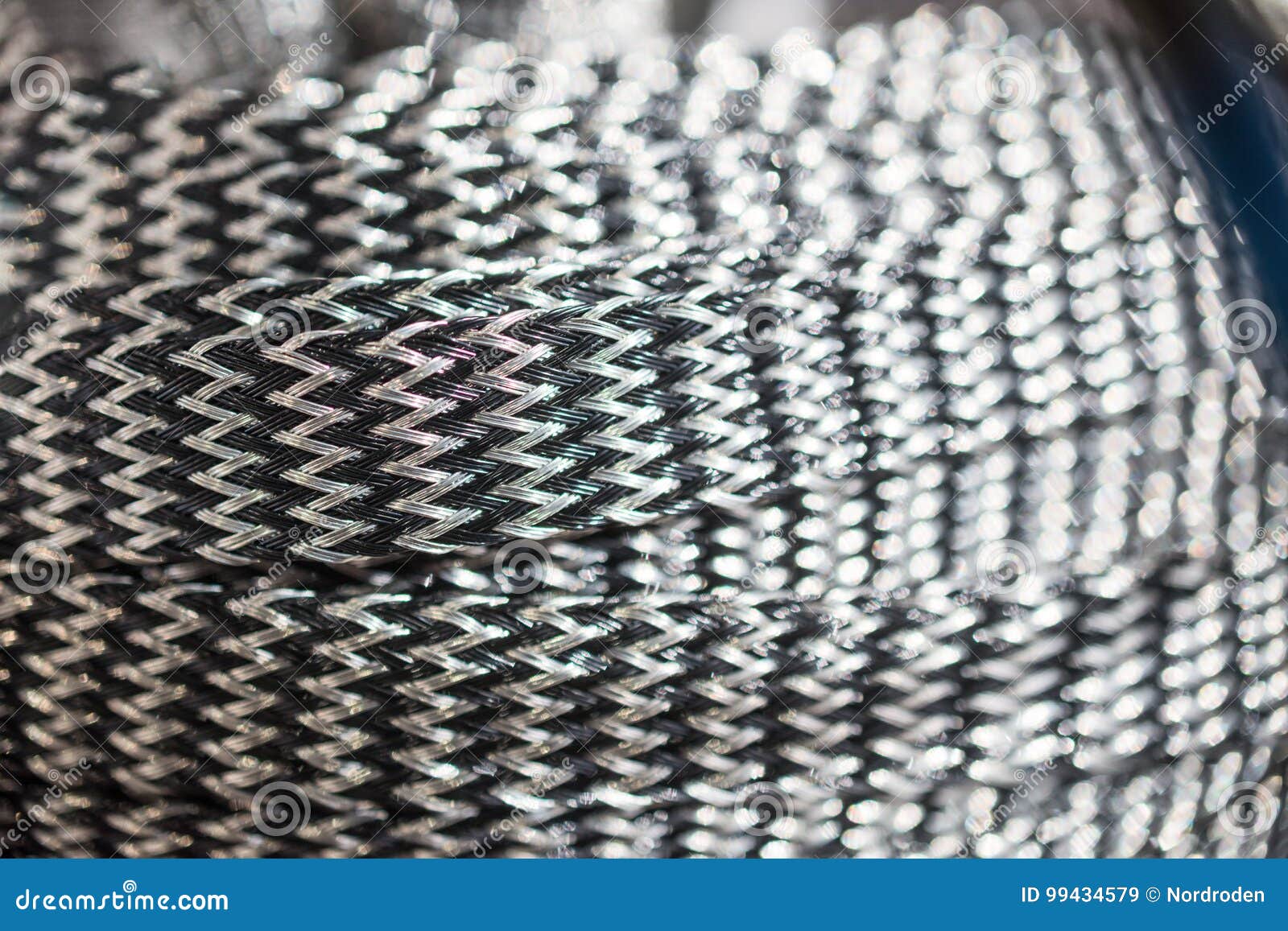 The Braid from Composite Wires is Ultra-light Shielding. Stock Image ...
