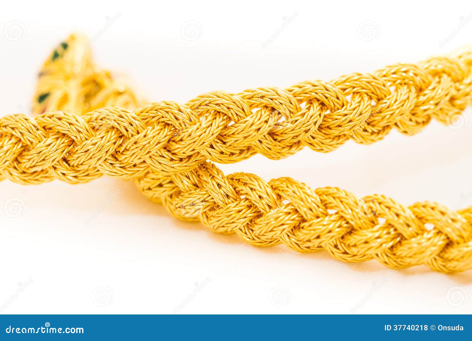Braid gold bracelet stock photo. Image of curve, female - 37740218