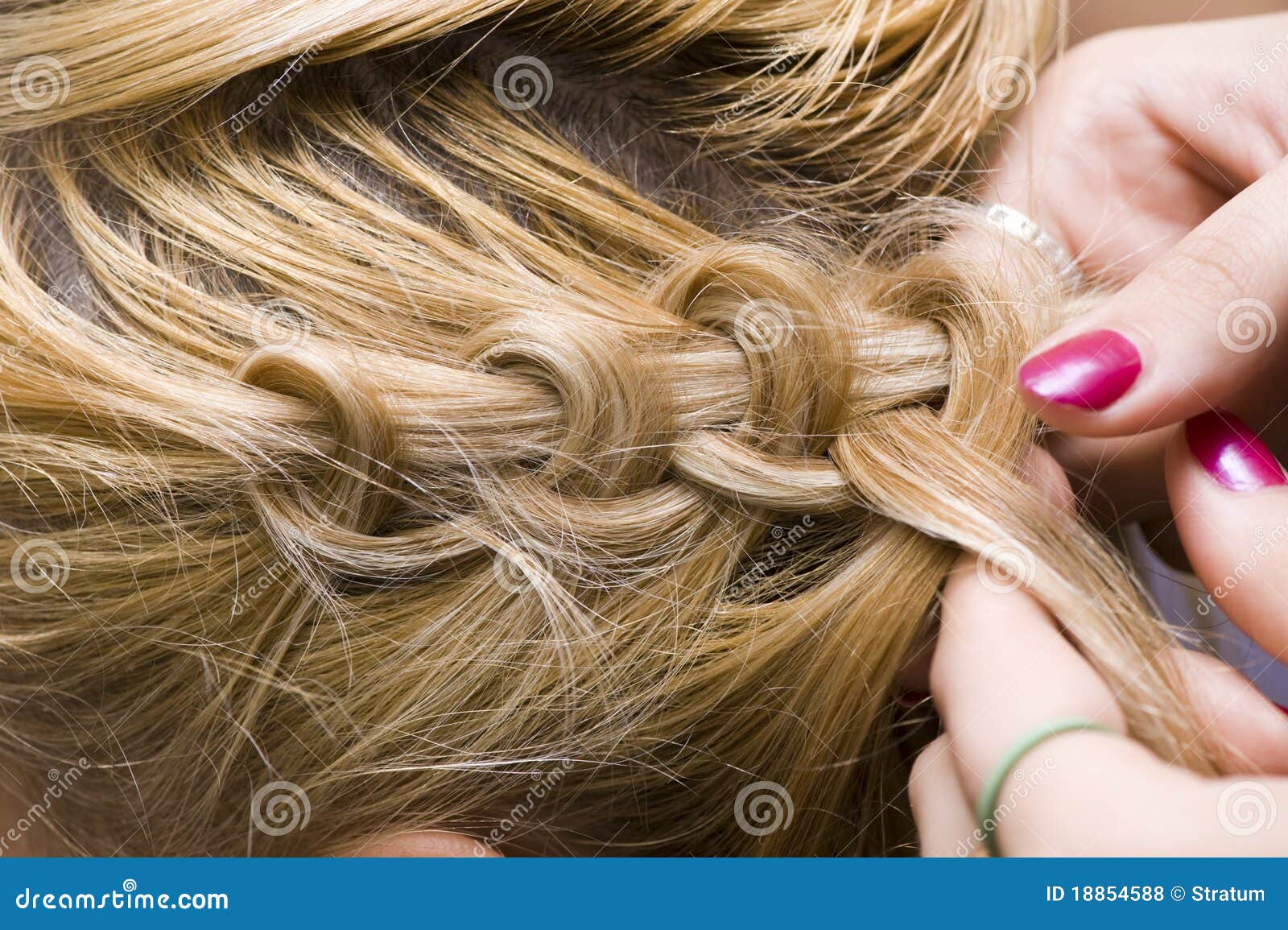 Braid one s hair stock photo. Image of female, girls - 18854588