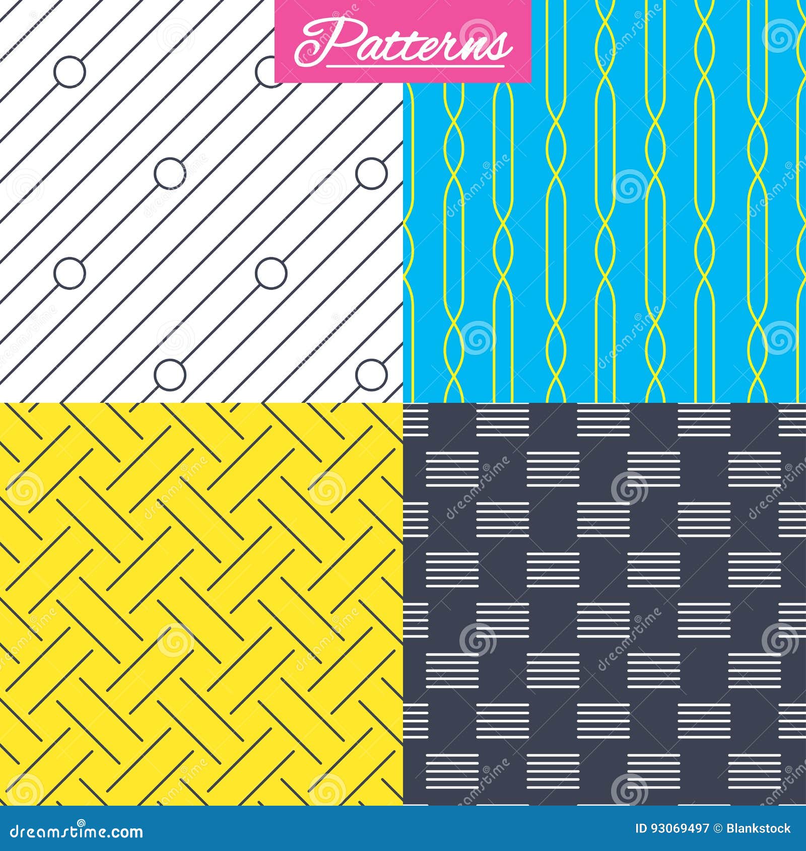 Braid Weave, Diagonal Lines Seamless Textures. Stock Vector ...