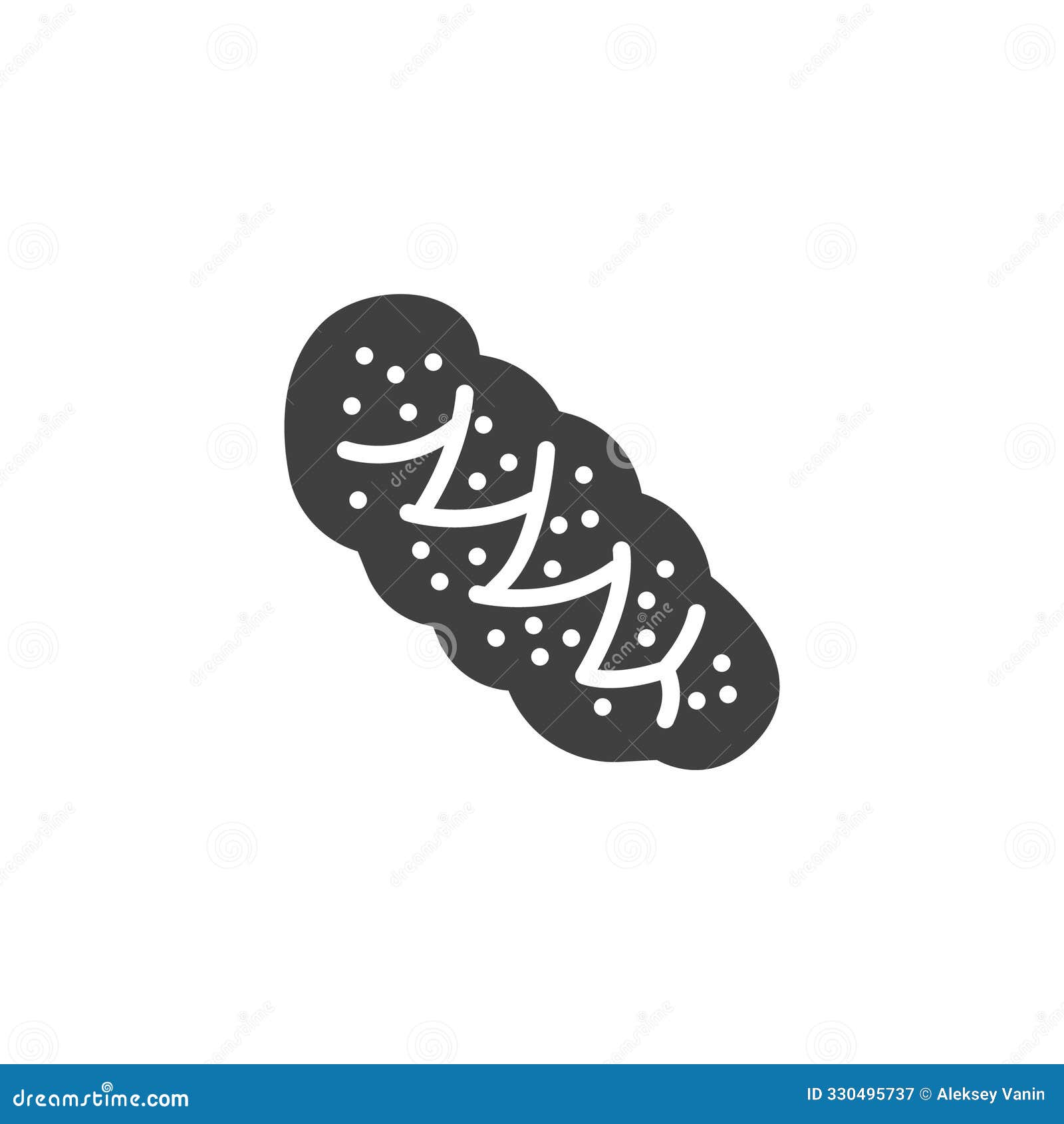 Braided Challah Bread Vector Icon Stock Illustration - Illustration of ...