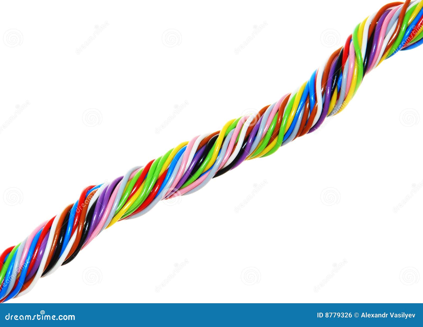 The Braided Color Computer Cable Stock Photo - Image of line, color ...