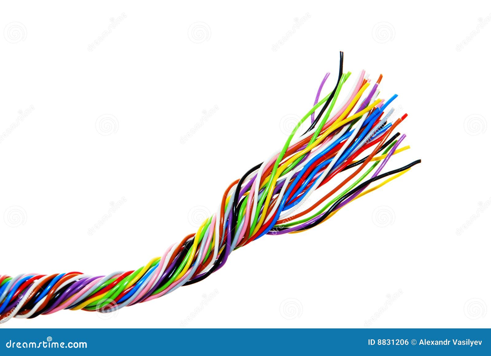 The Braided Color Computer Cable Stock Photo - Image of texture ...