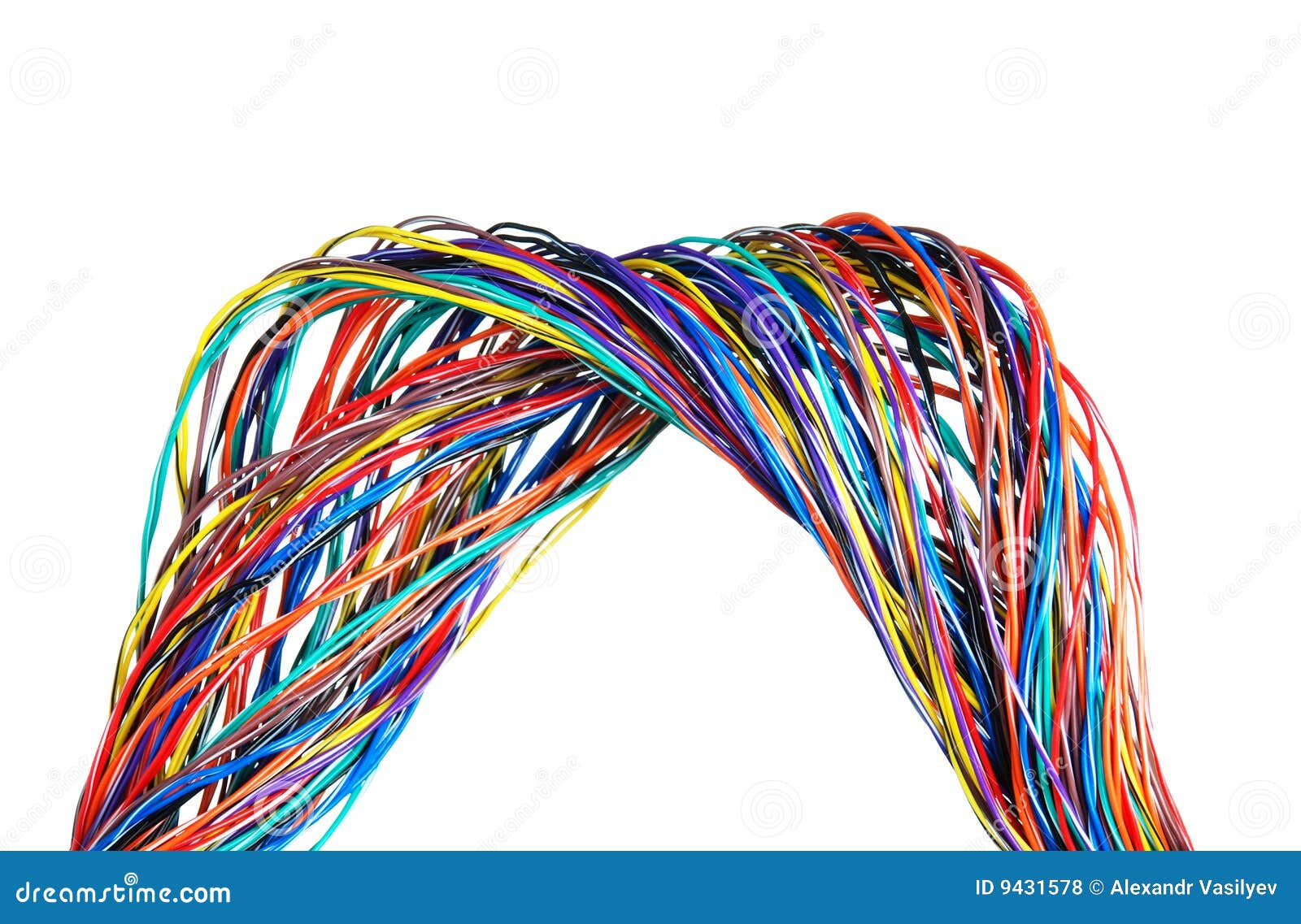The Braided Color Computer Cable Stock Photo - Image of equipment, link ...