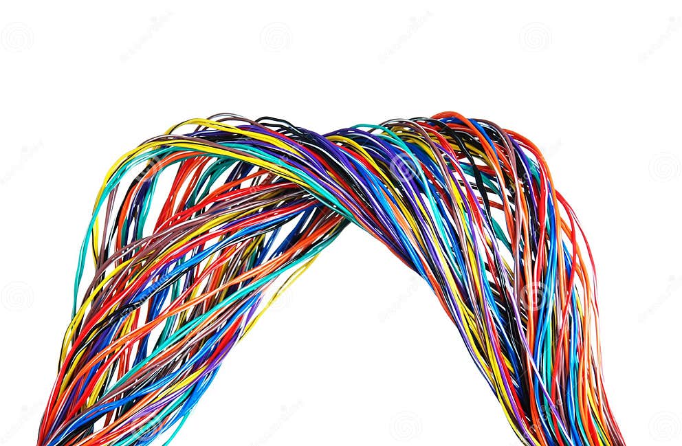 The Braided Color Computer Cable Stock Photo - Image of equipment, link ...