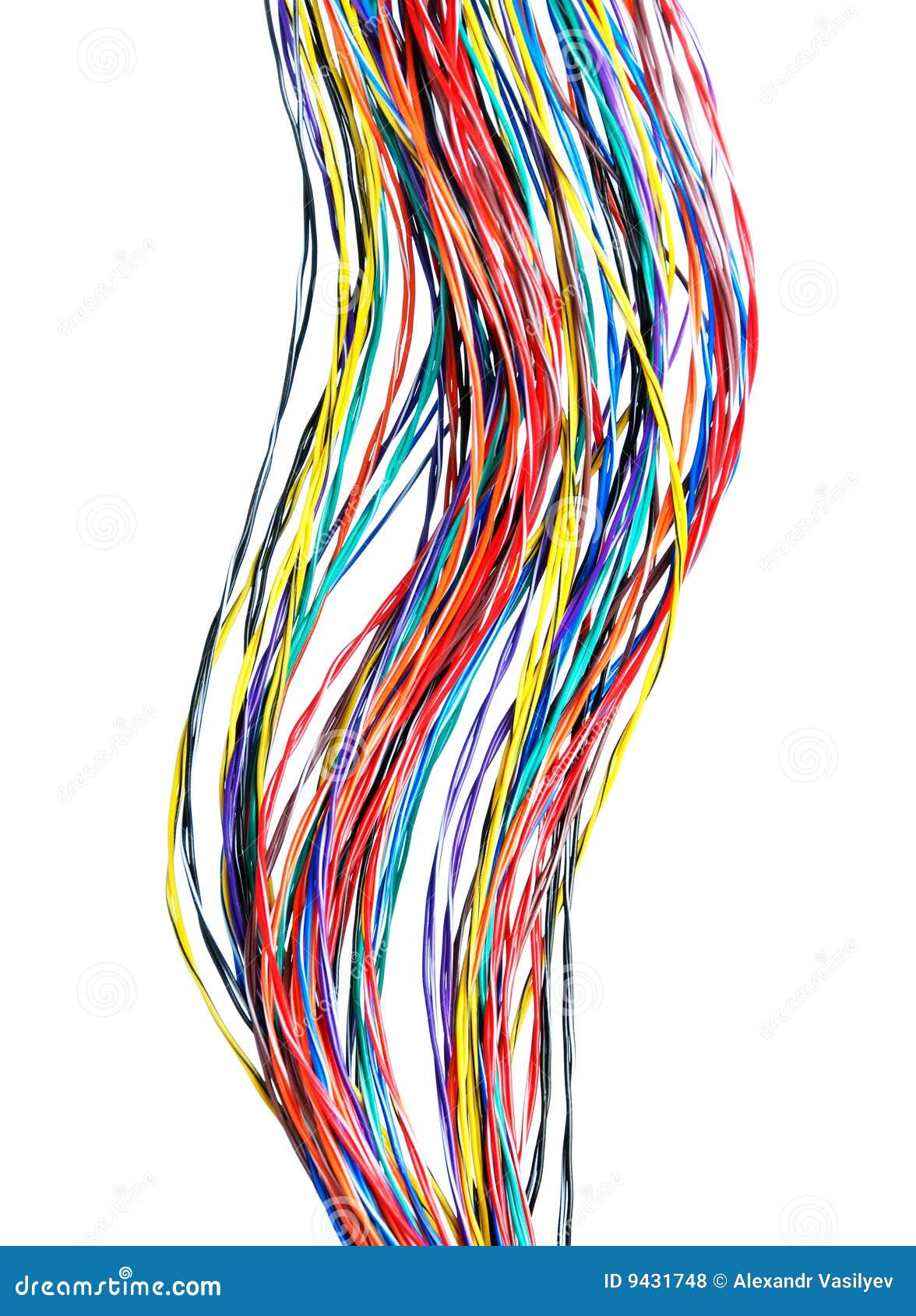 The Braided Color Computer Cable Stock Photo - Image of network, close ...